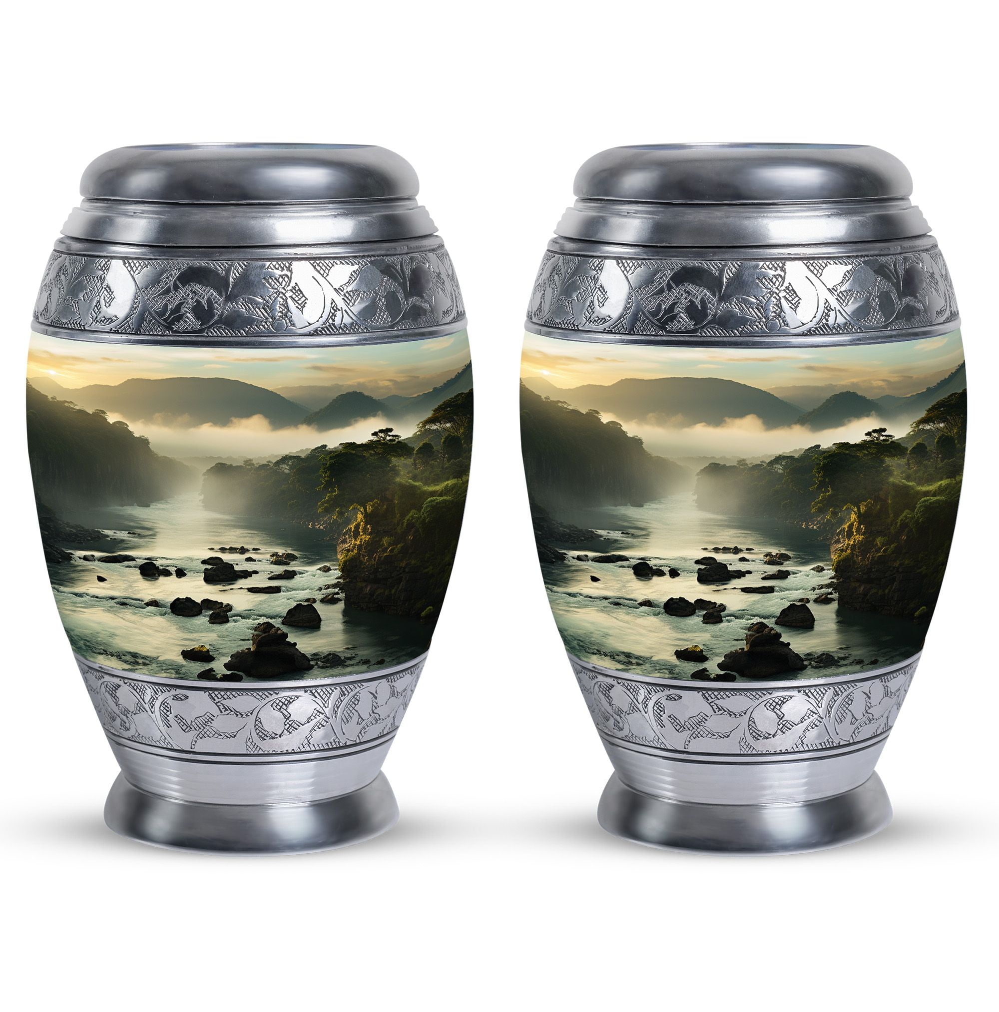 River & Mountains Keepsake Urns For Human Ashes - Cremation Urns For ...