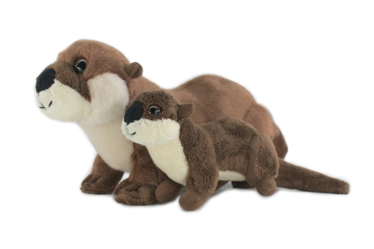 River Otter with Baby, Very Cute Plush Animal, Soft, Stuffed Toy ...