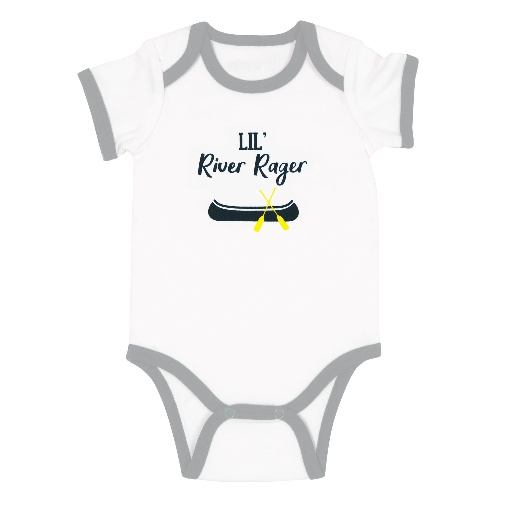River Rager - 12-24 Months Gray Trimmed Bodysuit - Walmart Business ...