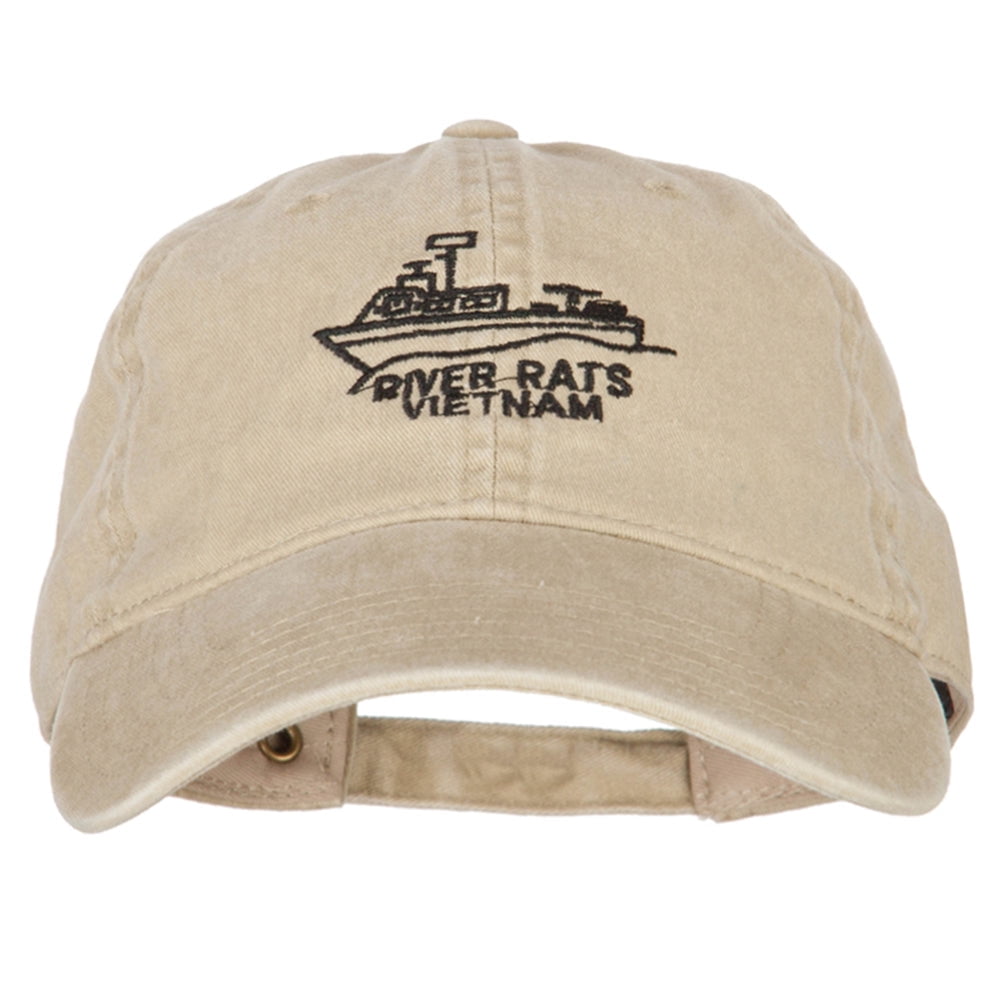 River Rats Vietnam Riverboat Embroidered Washed Cotton Twill Cap ...