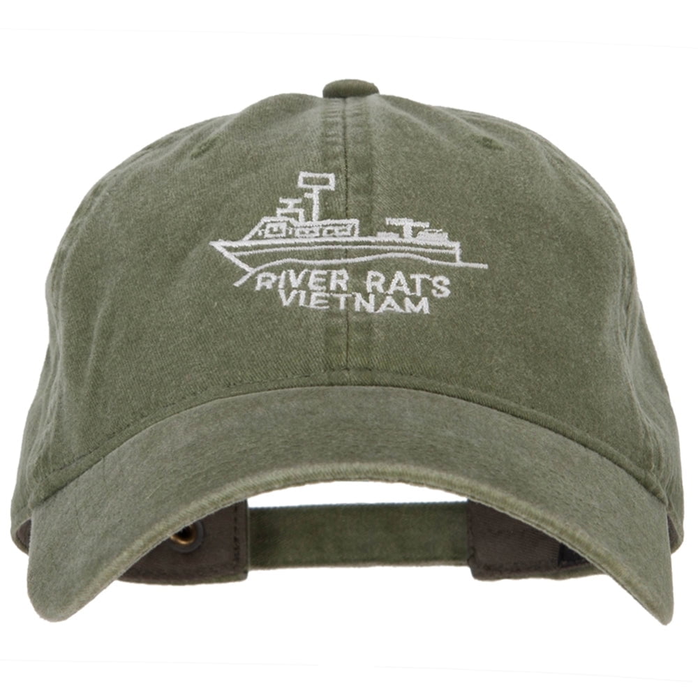 River Rats Vietnam Riverboat Embroidered Washed Cotton Twill Cap ...