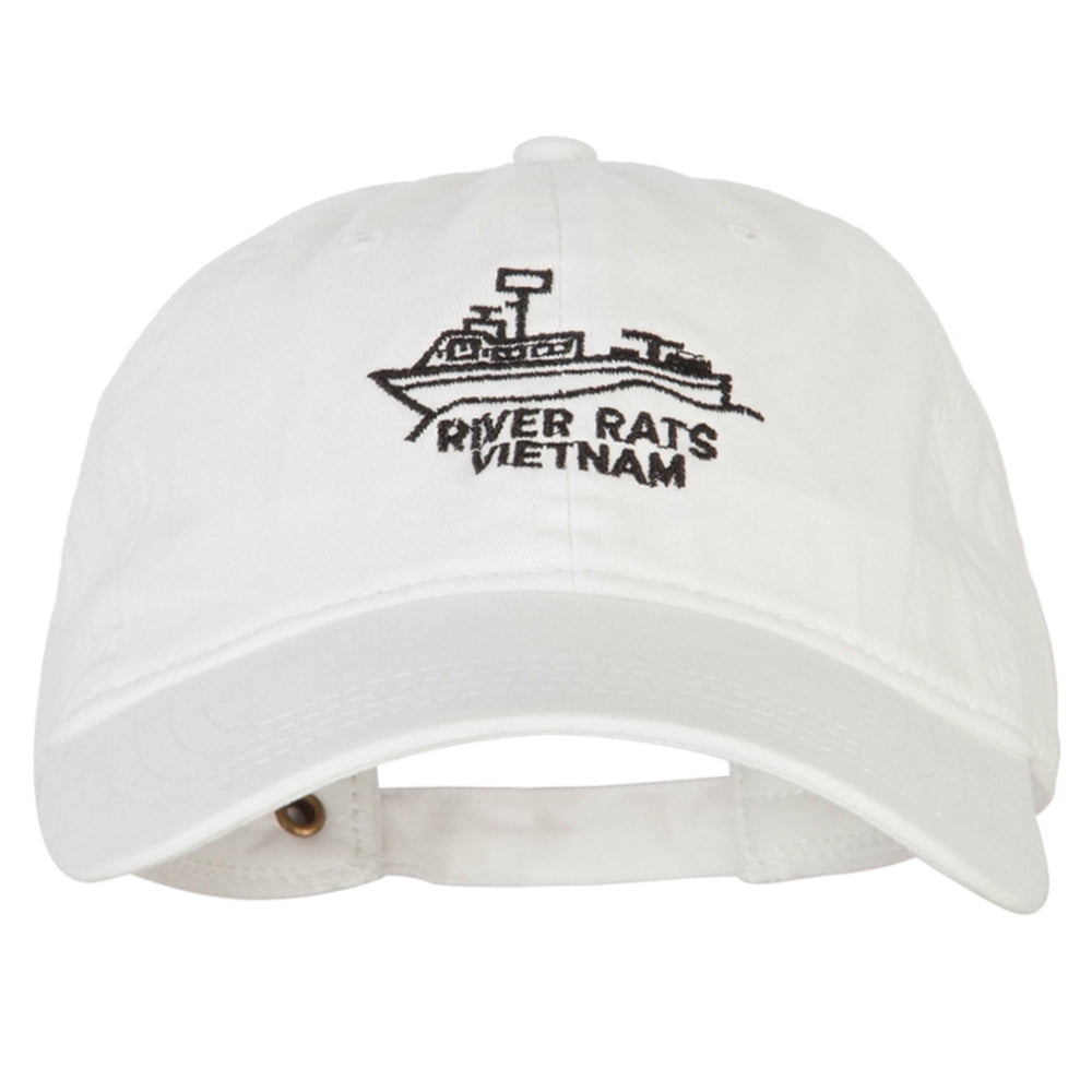 River Rats Vietnam Riverboat Embroidered Washed Cotton Twill Cap ...