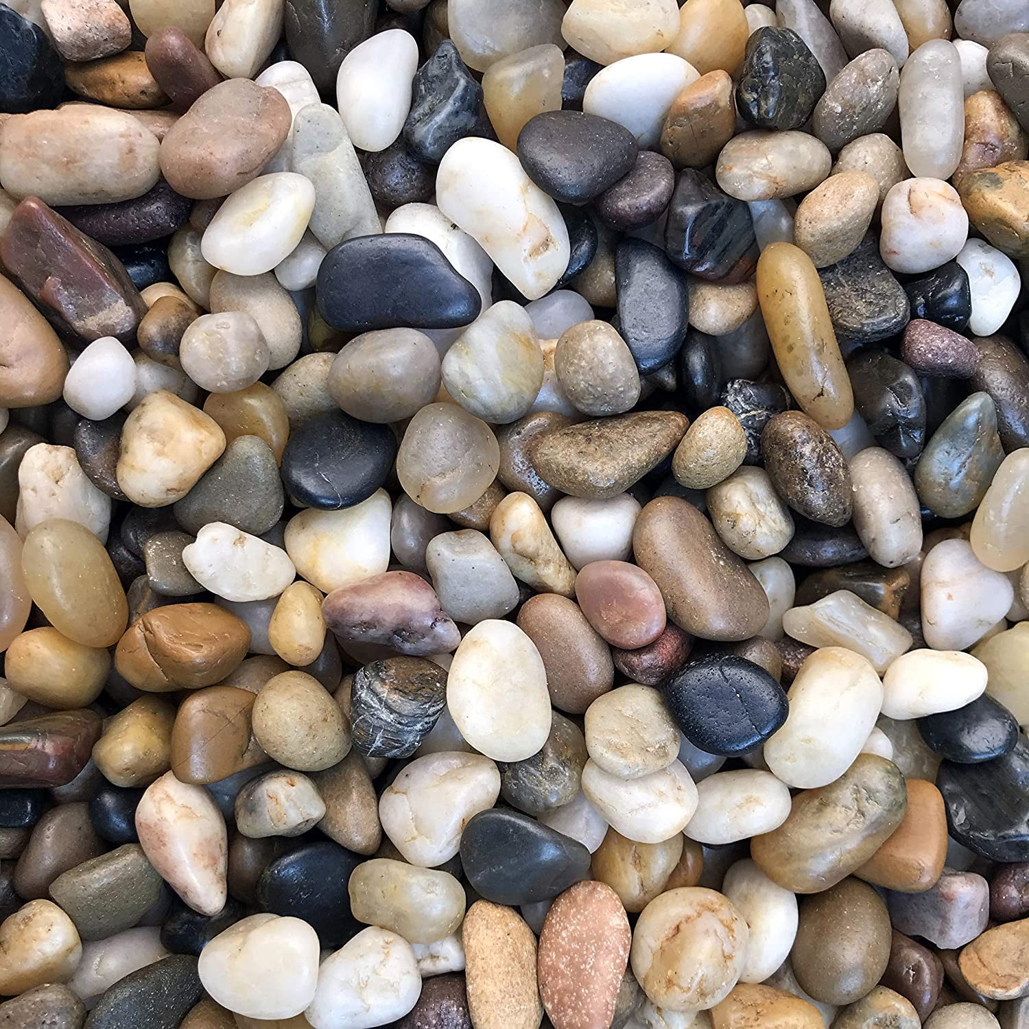 River Rock Stones, Natural Decorative Polished Mixed Pebbles Gravel ...