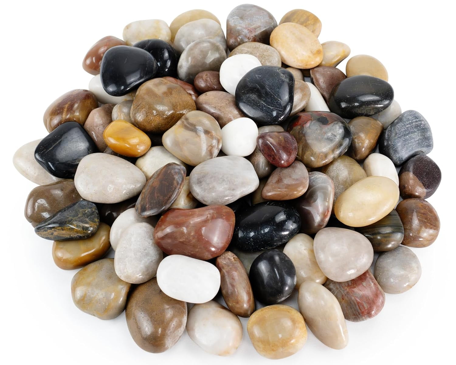 River Rocks for Landscaping, 20lbs Colorful Pebbles for Indoor Plants ...