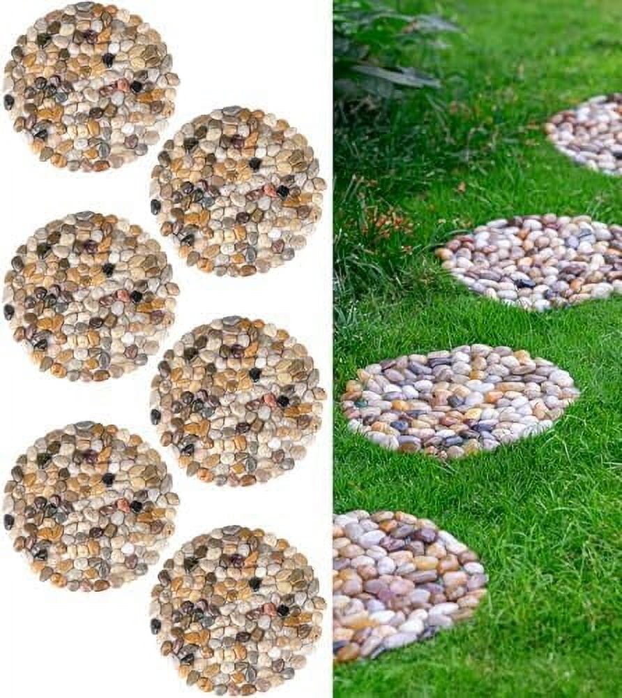 River Rocks Stepping Stones Pavers Outdoor for Garden Walkway, Pebbles ...