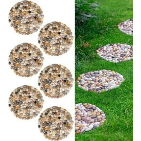 Set of 3 12” Square Marble Riverstone Stepping Stones Garden Mats ...