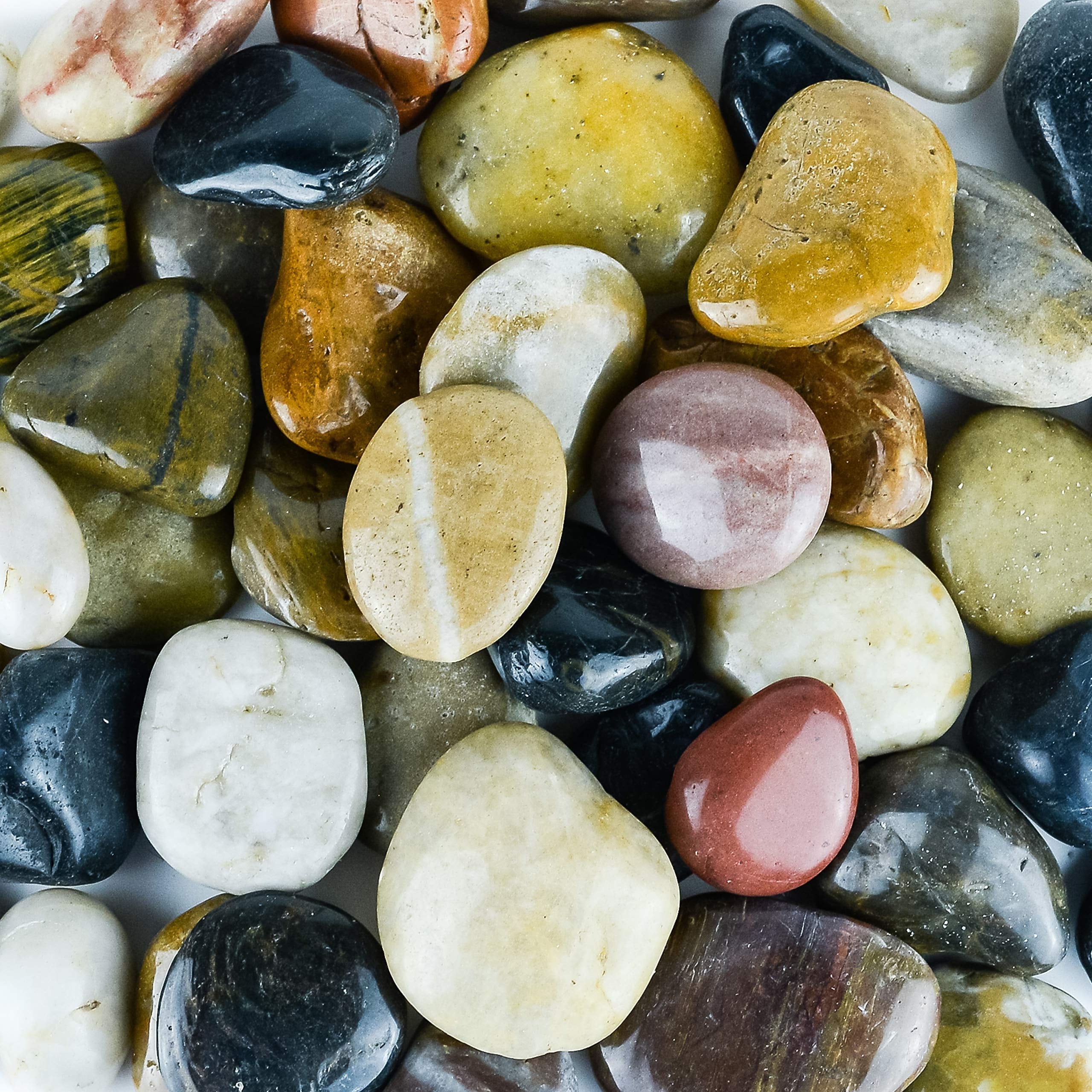 Galashield Polished River Rocks, Decorative Pebbles for Plants ...