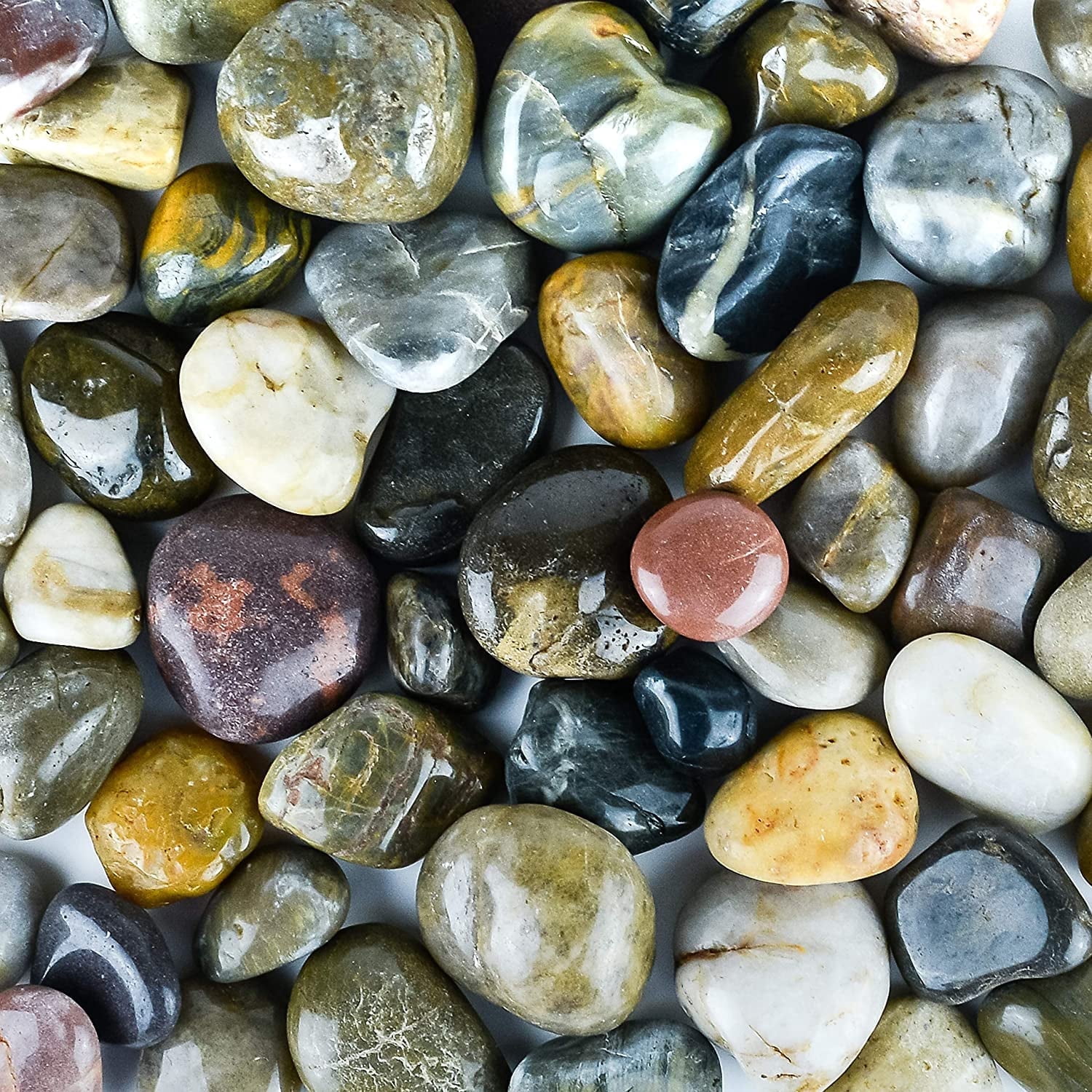 Galashield, River Rocks Stones, 82 stones, 1.6-2.4 inches - Walmart.com