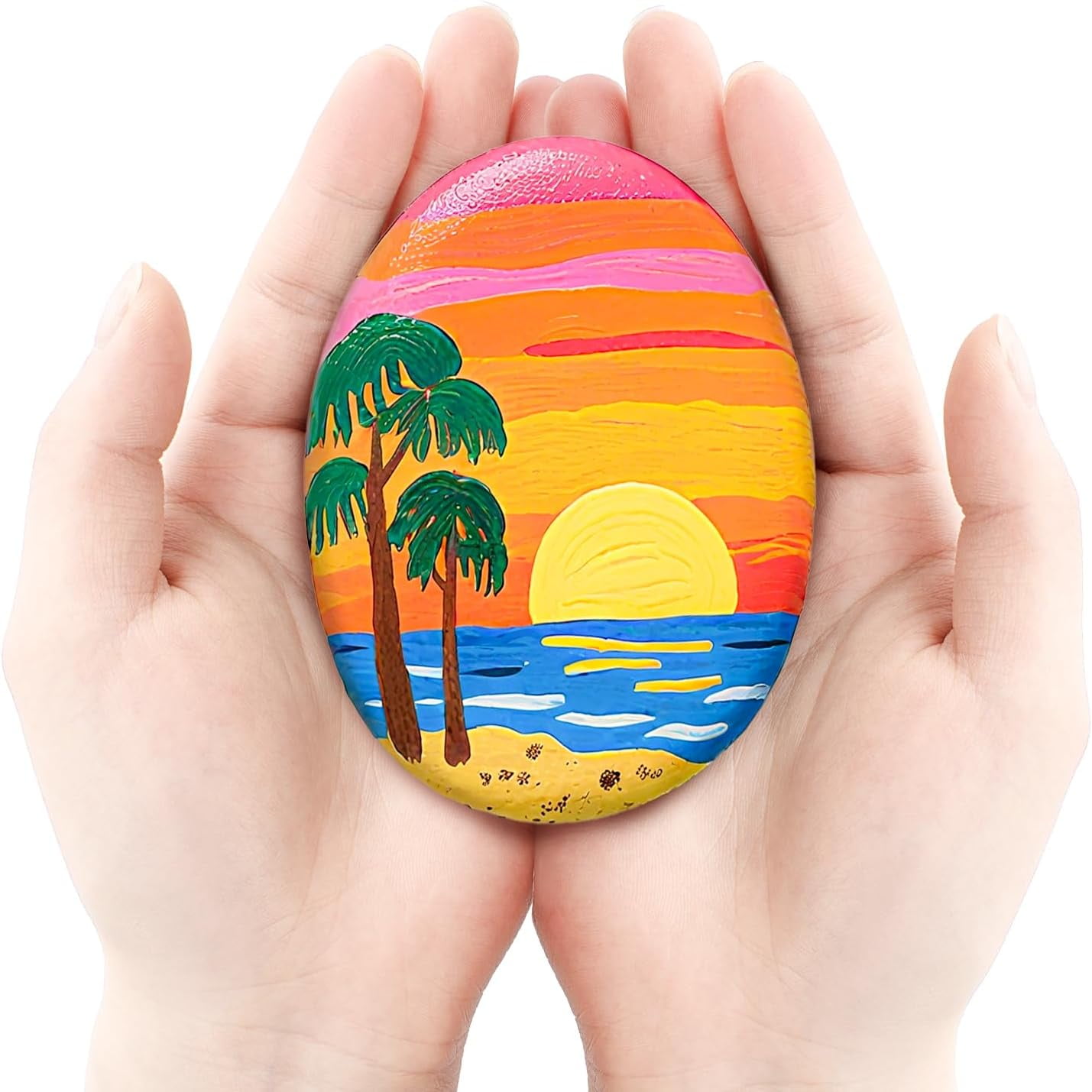 River Rocks for Painting 20 PCS Large 3.3-4.5 Inch Rocks for Painting, Rock Painting for Kids ...