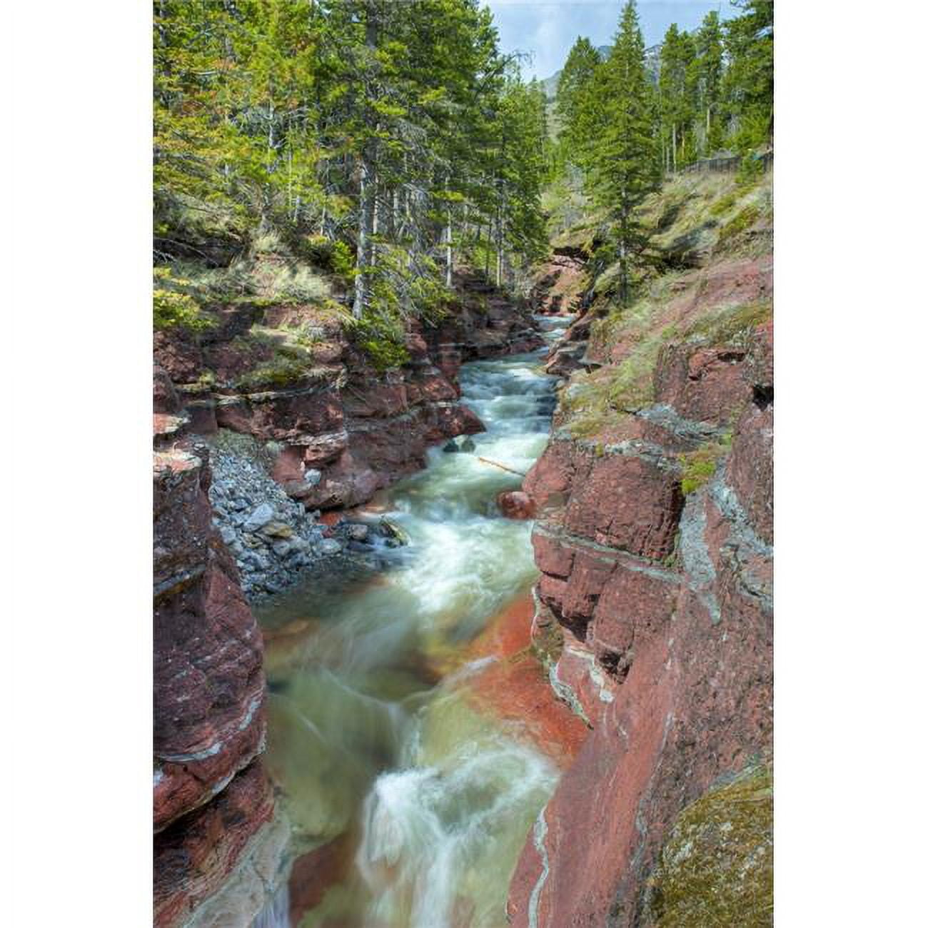 River Through Canyon Waterton Lakes National Park Alberta Poster Print ...