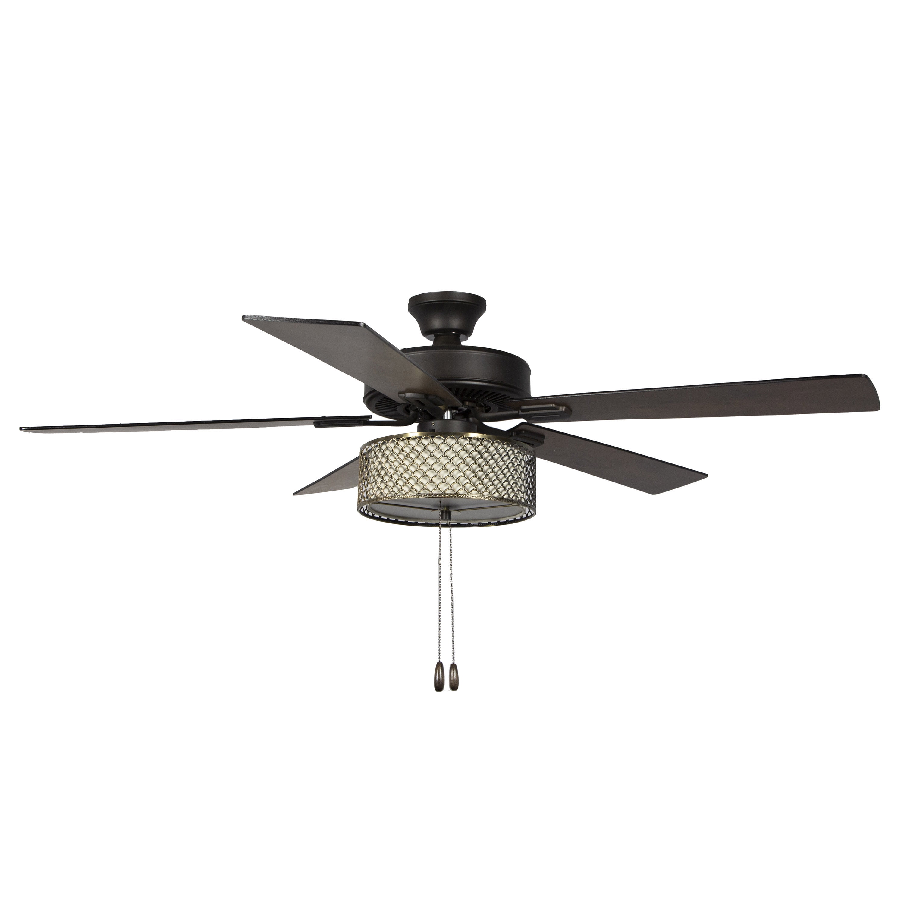 River of Goods 52" Gloria Bronzed Wave LED Ceiling Fan with Light ...