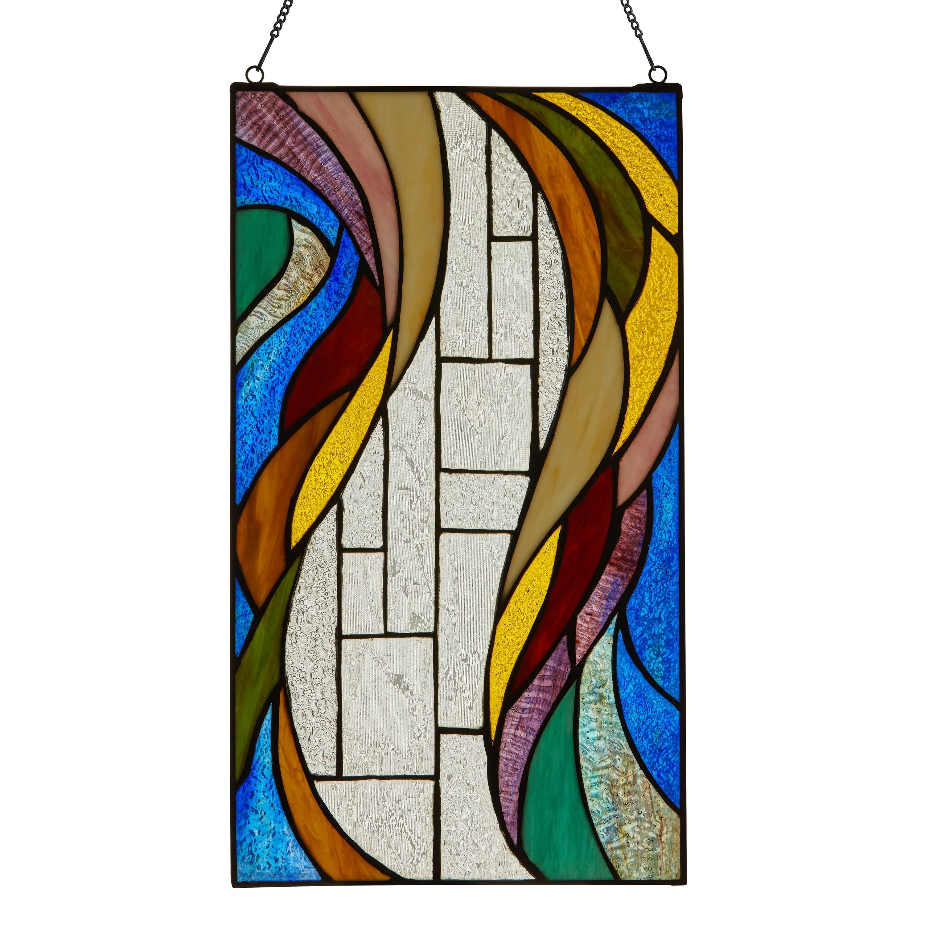 River of Goods Flowing Abstract Border Multicolored Stained Glass ...