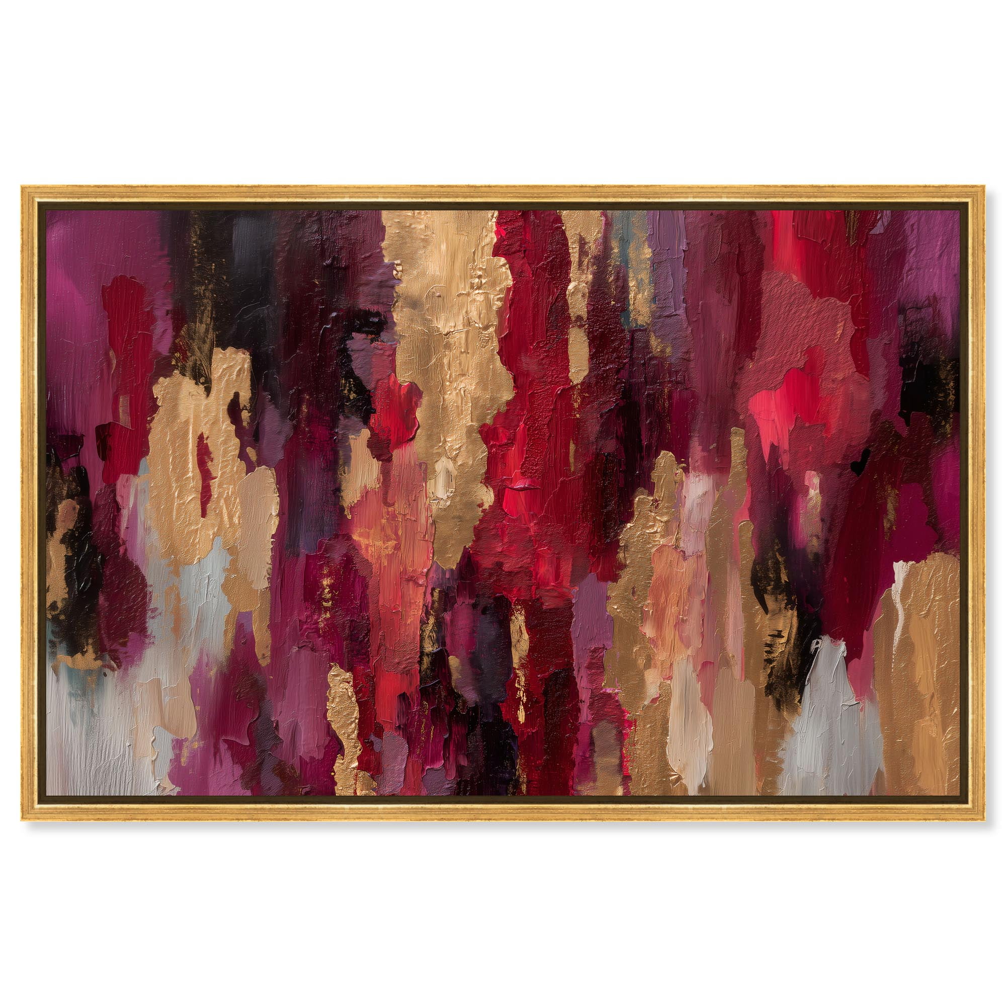 River of Lava II Canvas Print Abstract Wall Art by Art Remedy, Gold ...