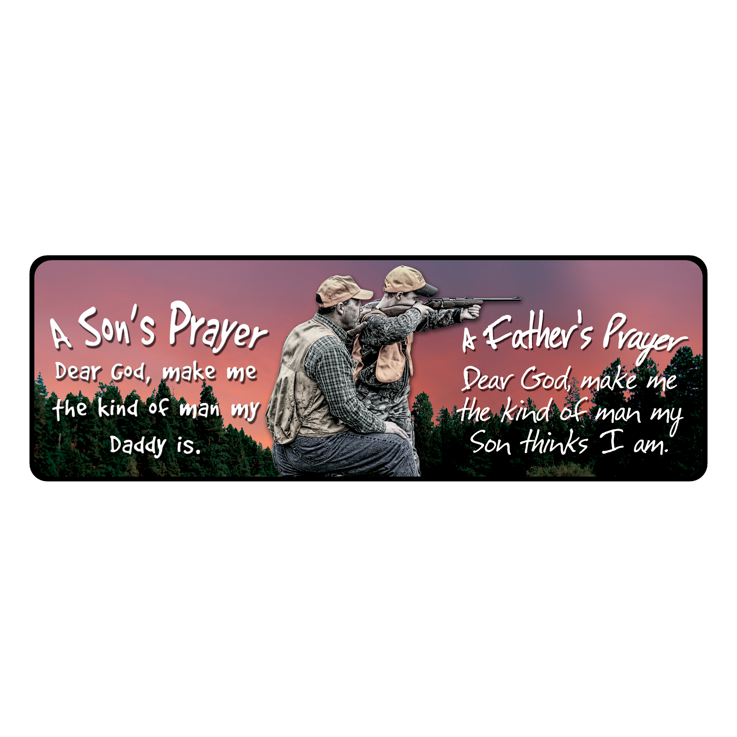 River's Edge Large Father Son Prayer Tin Sign - Walmart.com