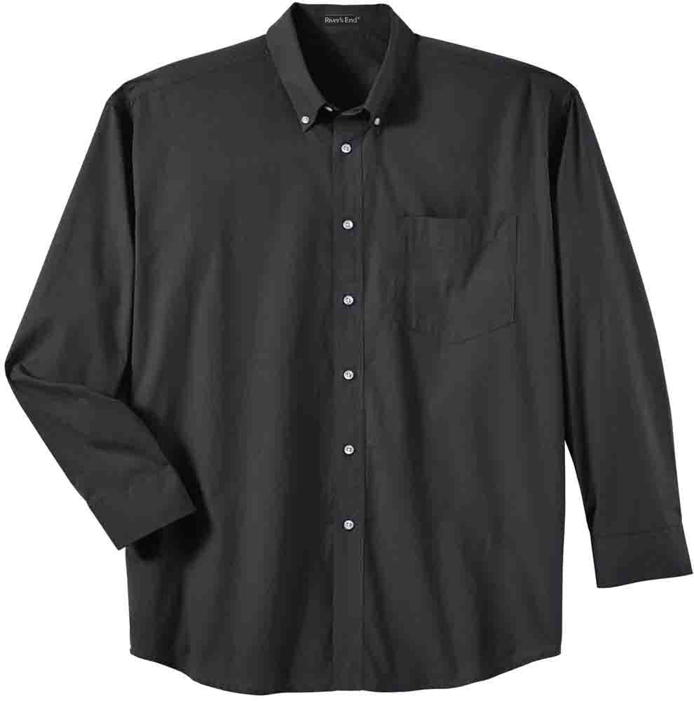 Rivers End Mens Solid Wrinkle Resistant Long Sleeve Button Up Shirt
