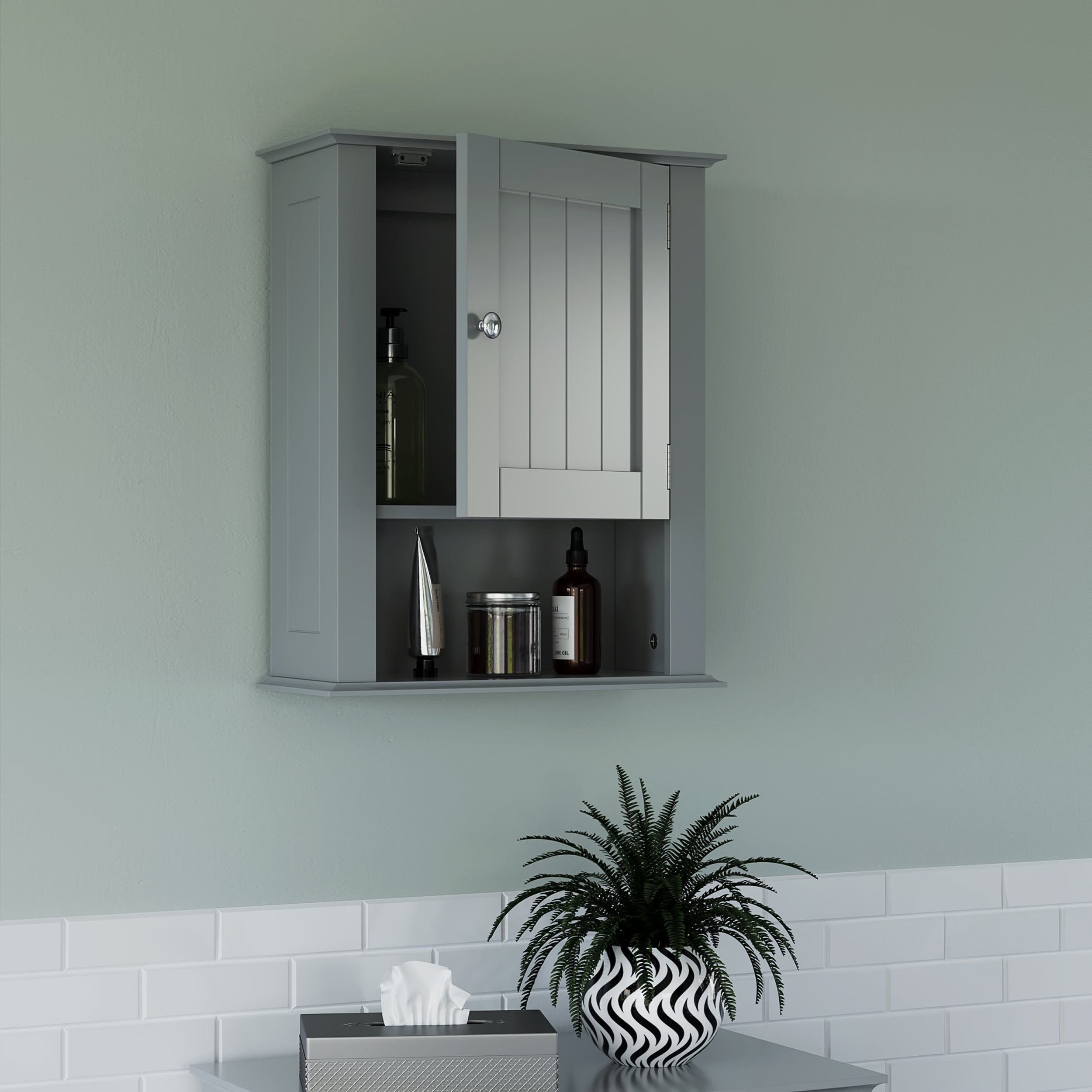 RiverRidge Ashland 1-Door Bathroom Medicine Cabinet and Laundry Wall ...