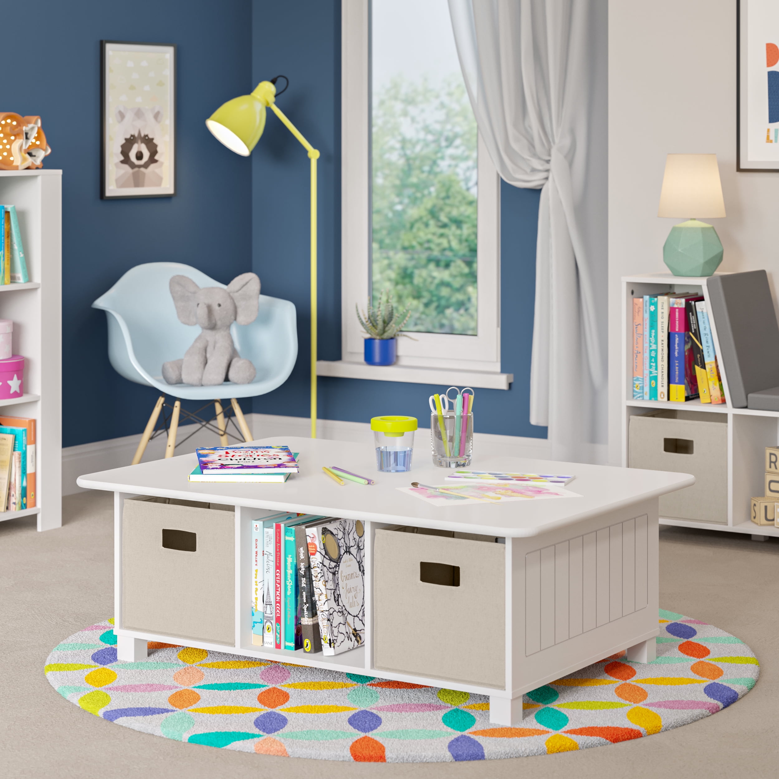 Free Shipping! RiverRidge Kids Desk, Activity and Play Table with 6 ...