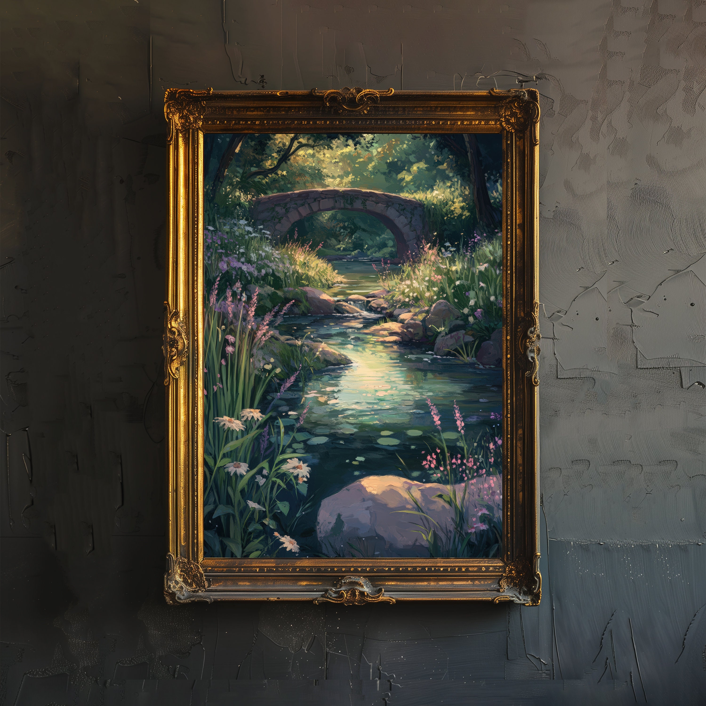 Riverbank Cottagecore Print Dark Academia Art Cottagecore Decor Antique ...