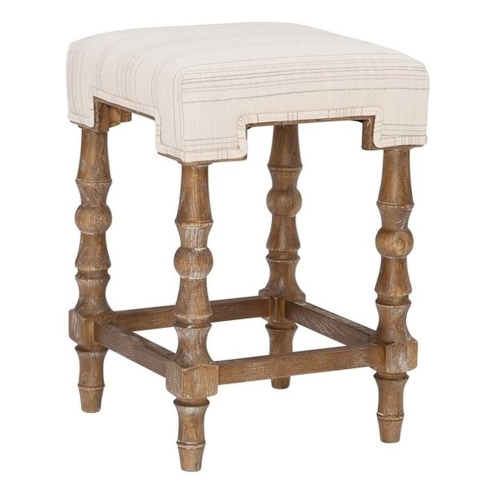 Riverbay Furniture 24" Wood Backless Counter Stool in Beige/Brown ...