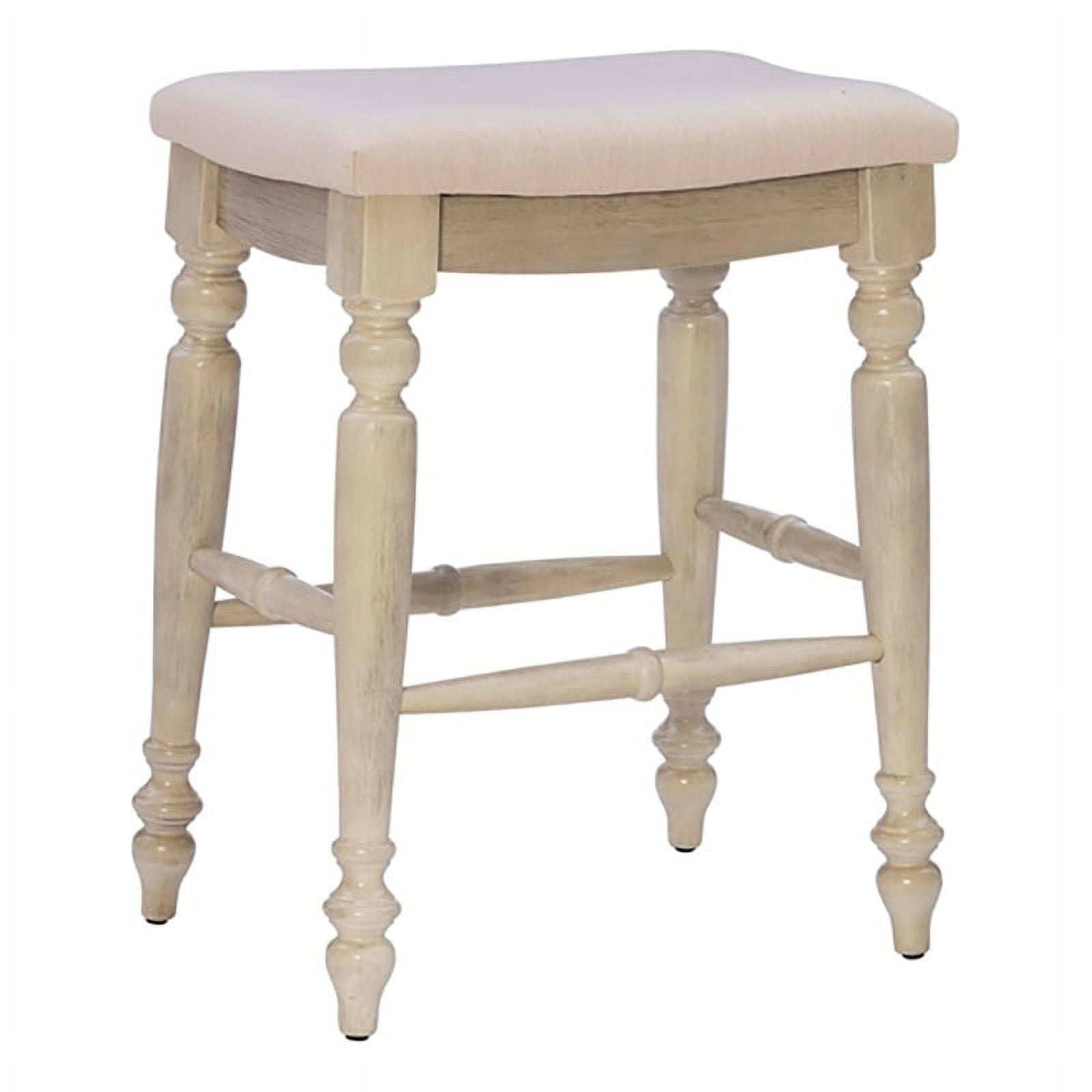 Riverbay Furniture 25" Transitional Wood/Fabric Backless Counter Stool ...
