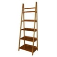 Riverbay Furniture 5 Shelf Ladder Bookcase in Warm Brown - Walmart.com