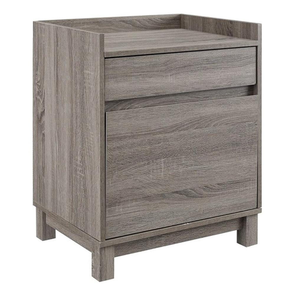 Riverbay Furniture Modern Wood Filing Cabinet with 2 Drawers in Gray ...