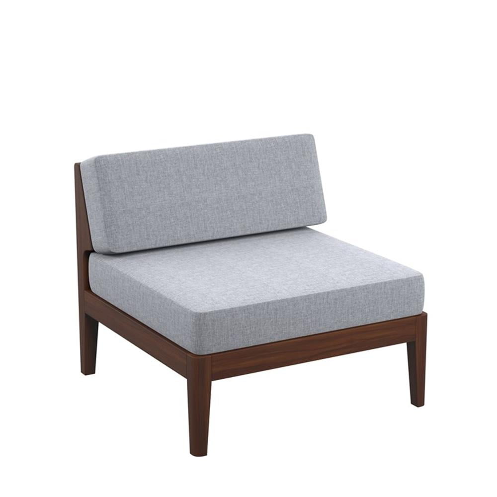 Riverbay Furniture Transitional Wood Indoor/Outdoor Middle Chair in ...