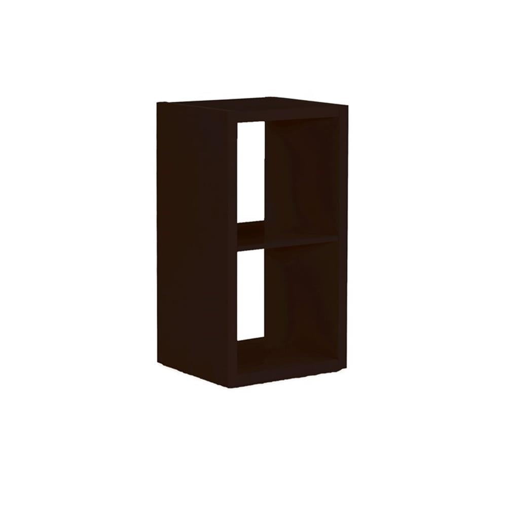 Riverbay Furniture Two Cubby Wood Storage Cabinet in Espresso - Walmart.com