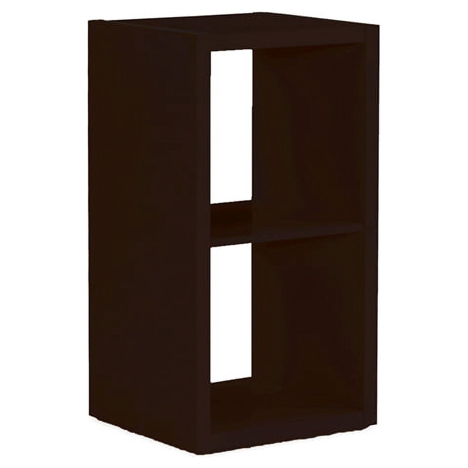 Riverbay Furniture Two Cubby Wood Storage Cabinet in Espresso - Walmart.com