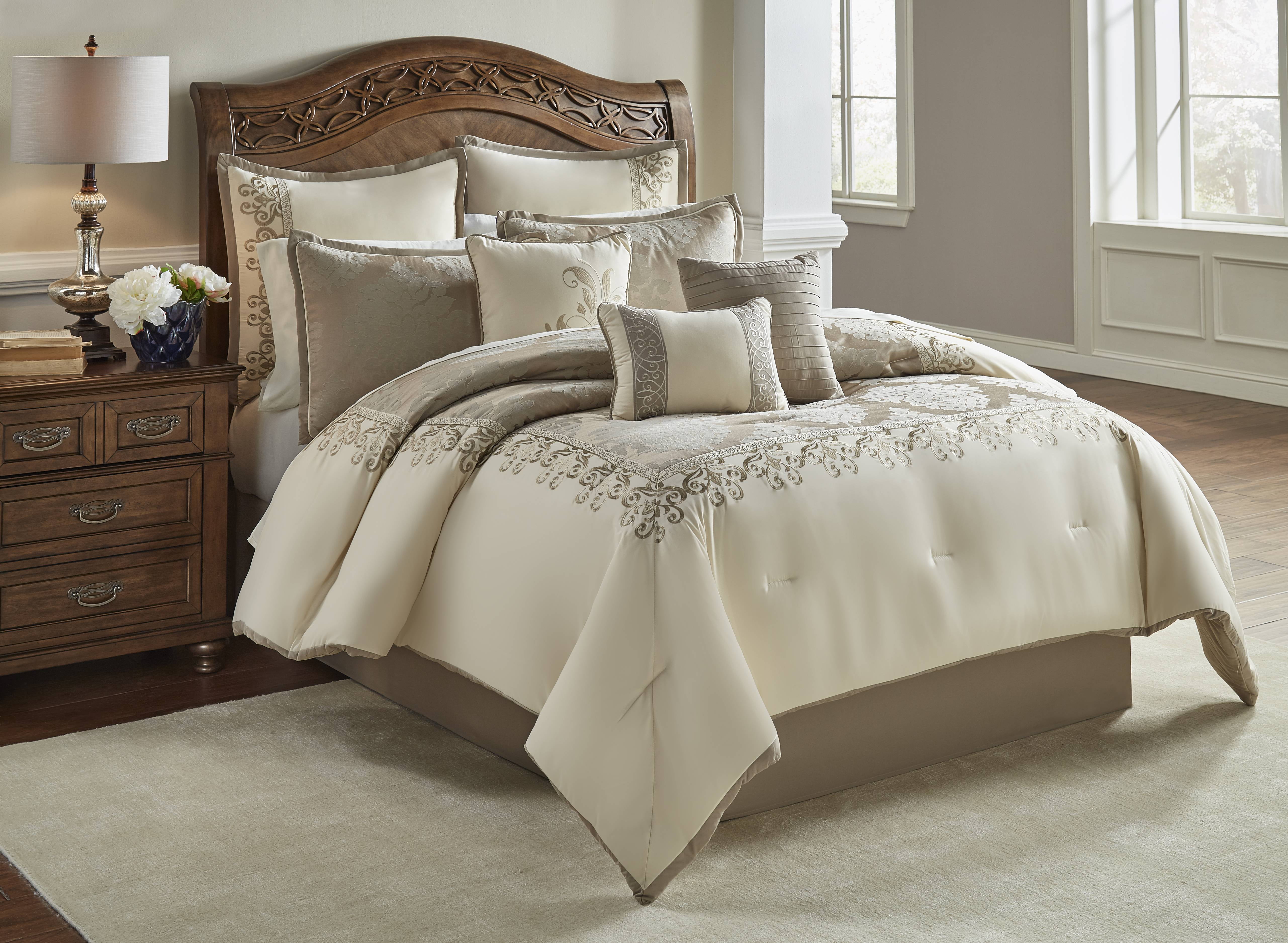 Riverbrook Home 10 Pc Comforter Set, King, Ivory/gold, Hillcrest ...