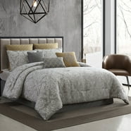 Nanshing Dilma 9 Piece Traditional Scroll Comforter Set, Beige Gold ...