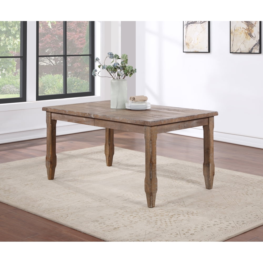 Riverdale Dark Brown Wood Dining Table with Extendable Leaf - 64 Inch ...
