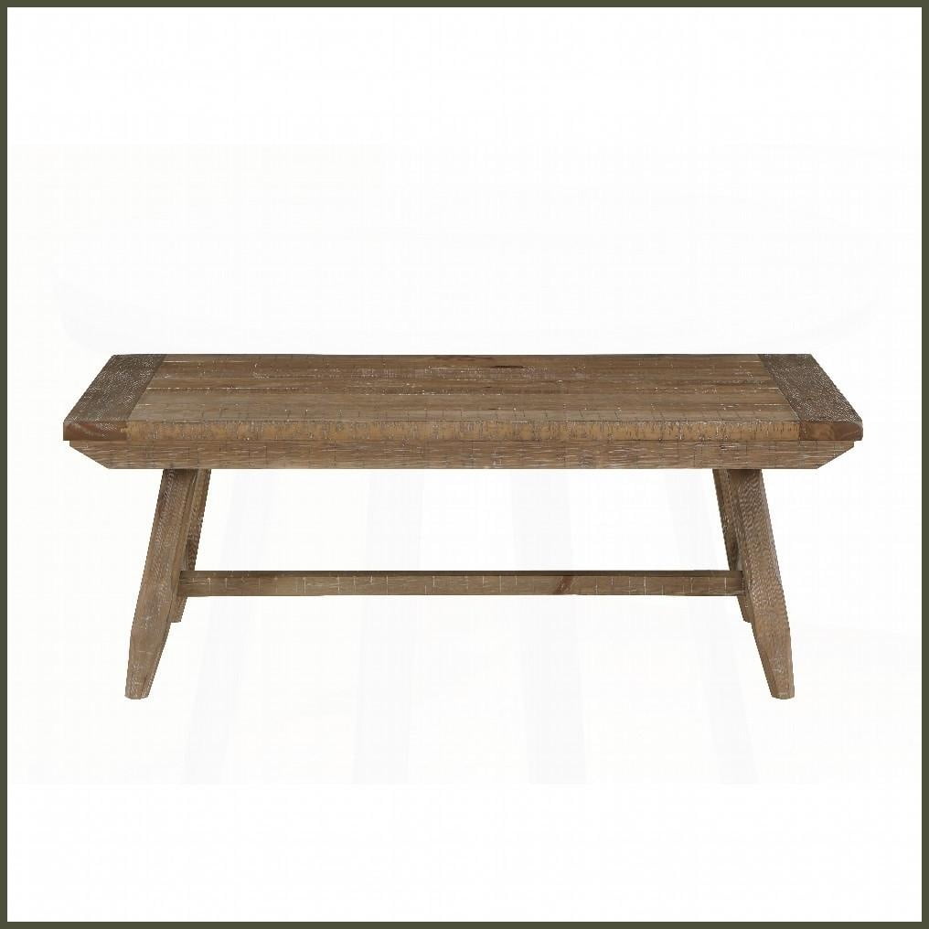 Riverdale Distressed Brown Coffee Table with Pine & Asian Hardwood ...