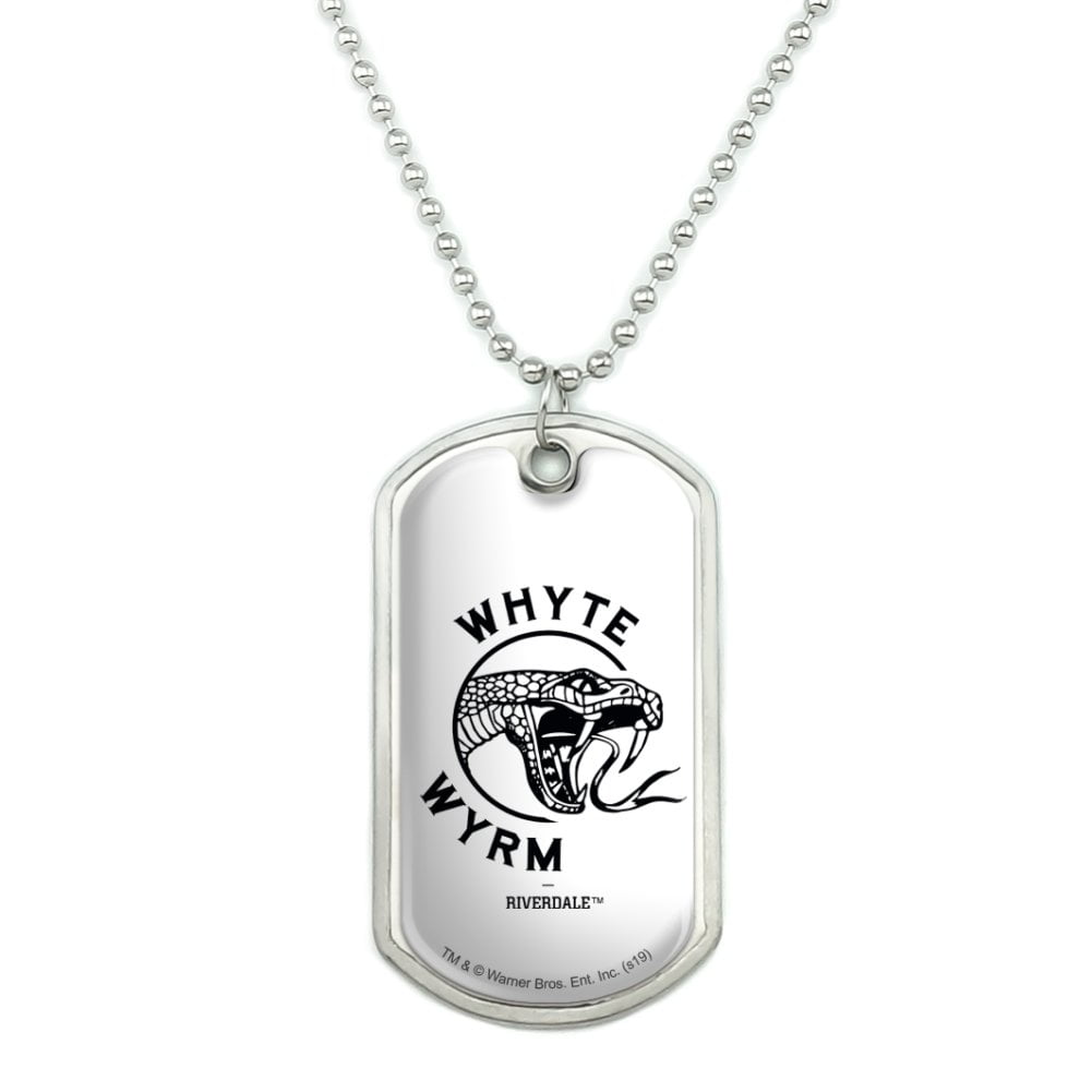 Riverdale The Whyte Wyrm Military Dog Tag Pendant Necklace with Chain ...