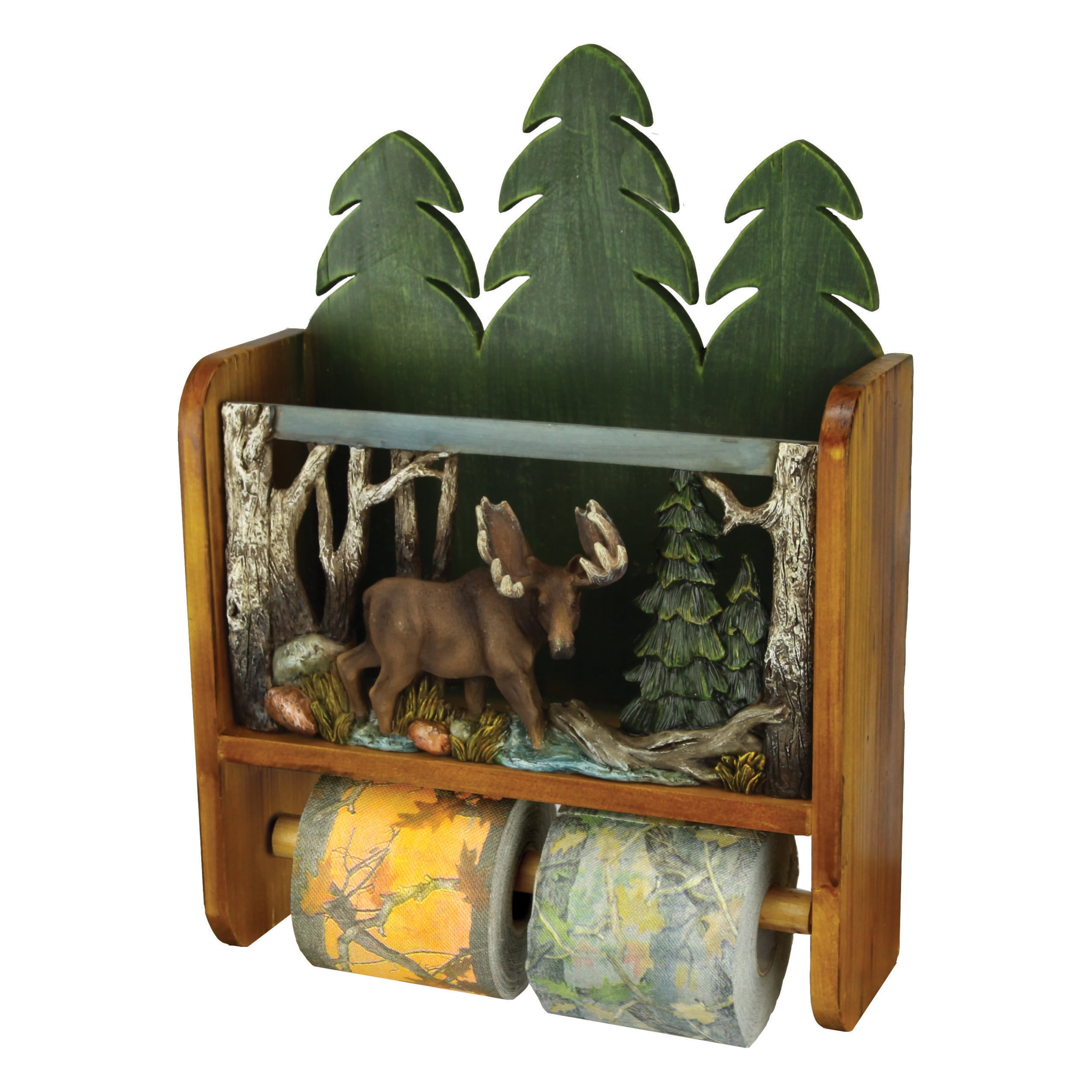 Rivers Edge Moose Magazine Rack/Toilet Paper Holder - Walmart.com