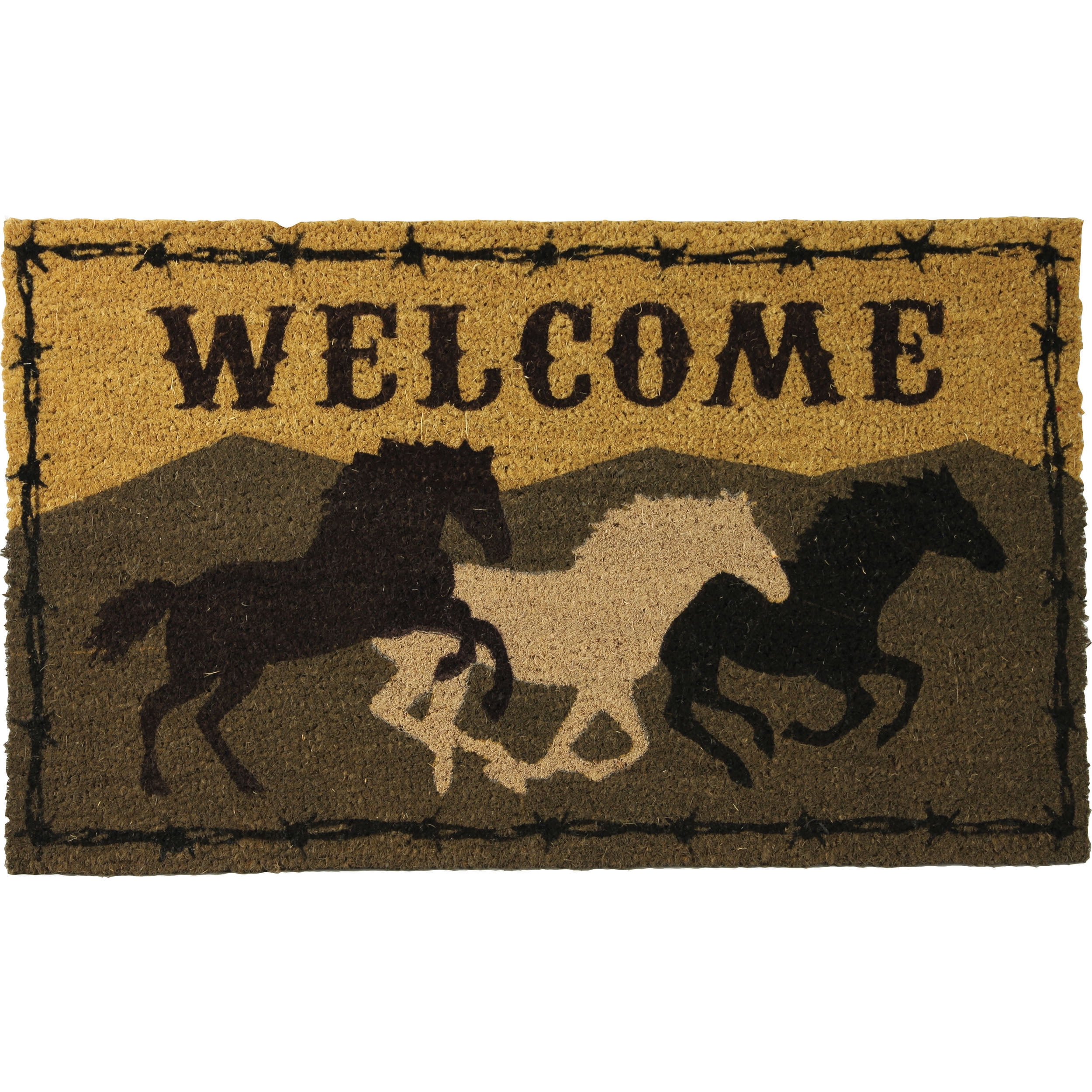 Rivers Edge Products 30" x 18" Coir Doormat, Welcome Mat With Slip ...