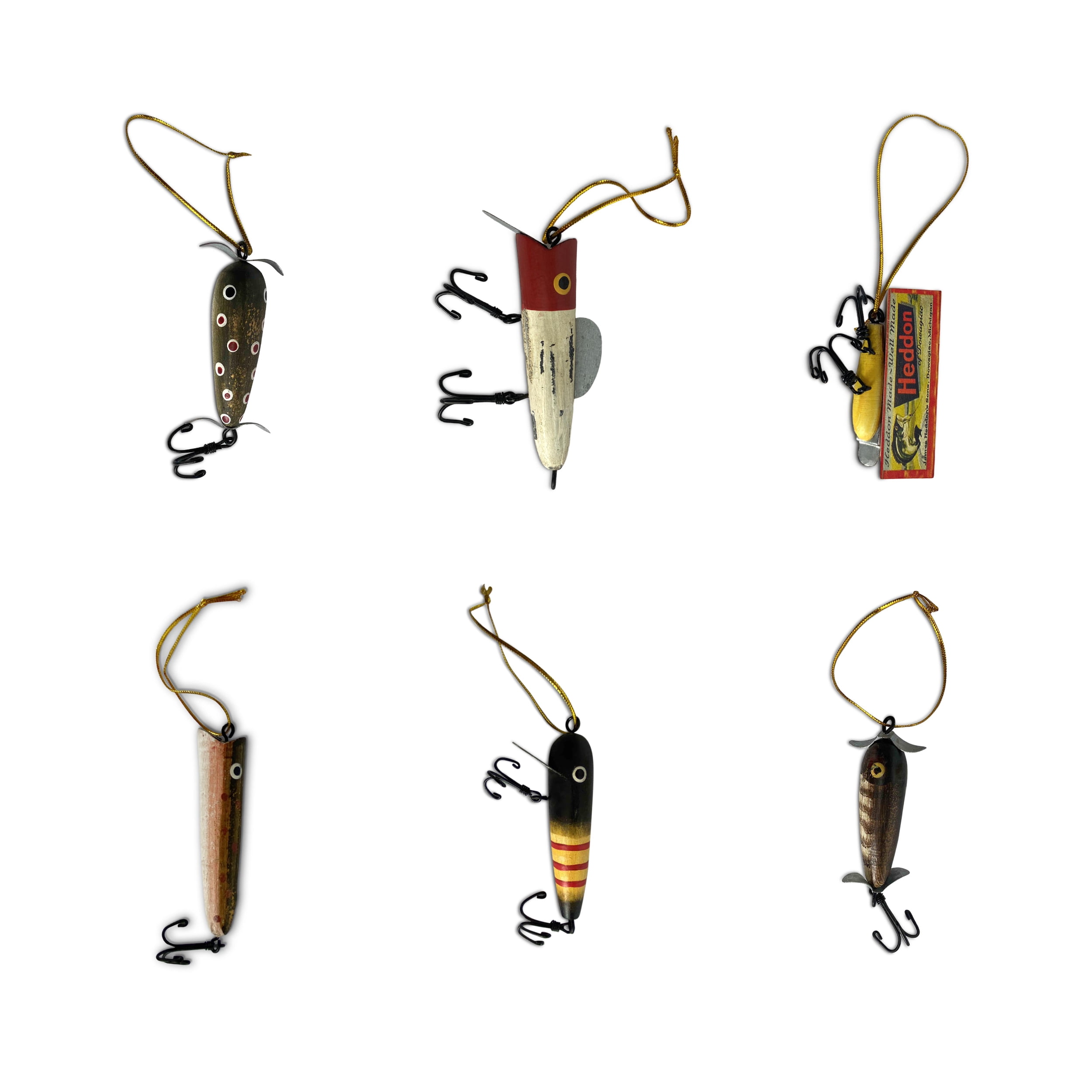 Rivers Edge Products Antique Lure Christmas Ornaments, Rustic Wood Lure ...