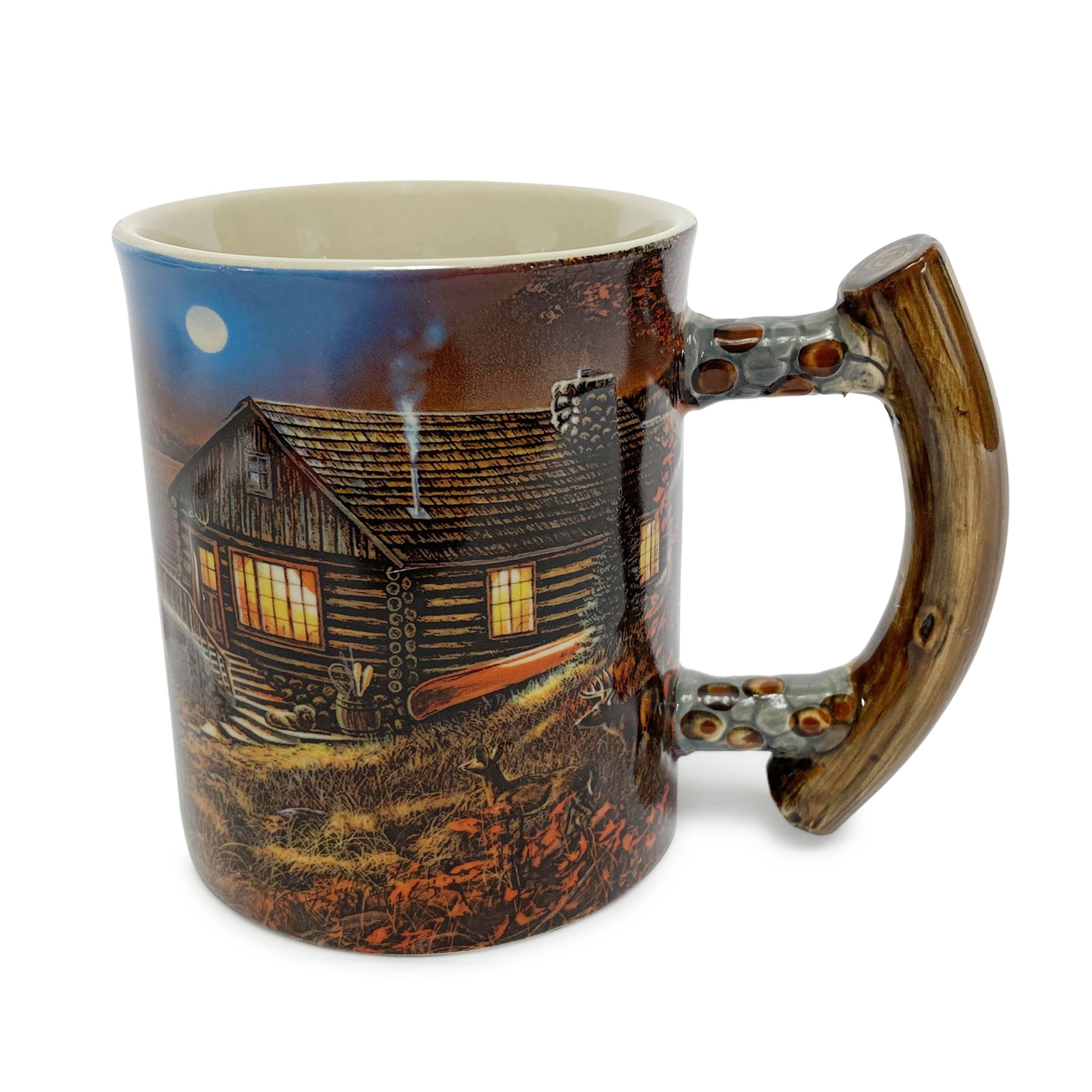 Rivers Edge Products Cabin House 3D Ceramic Coffee Mug with Handle, 15 ...