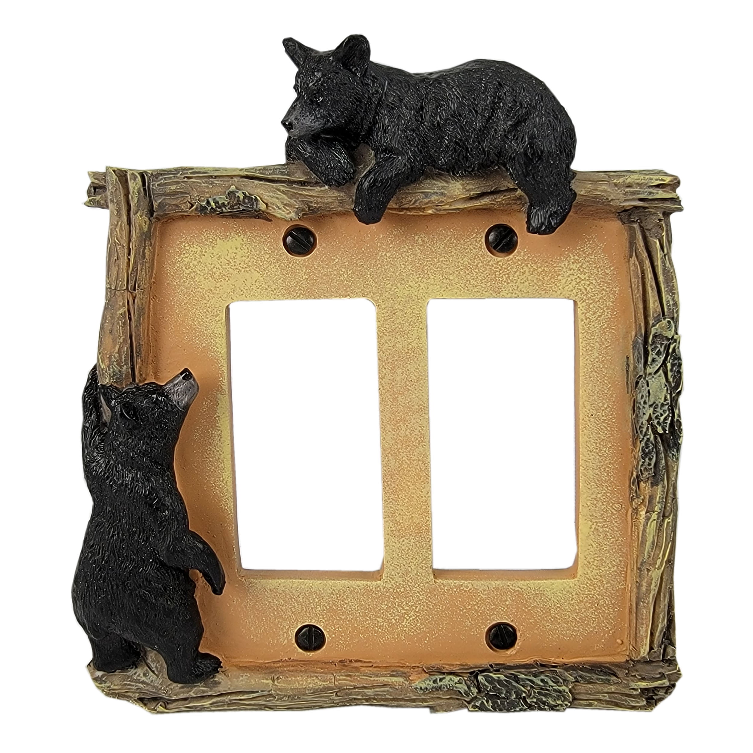 Rivers Edge Products Bear Decora Light Switch Cover, Double Gang, Poly ...
