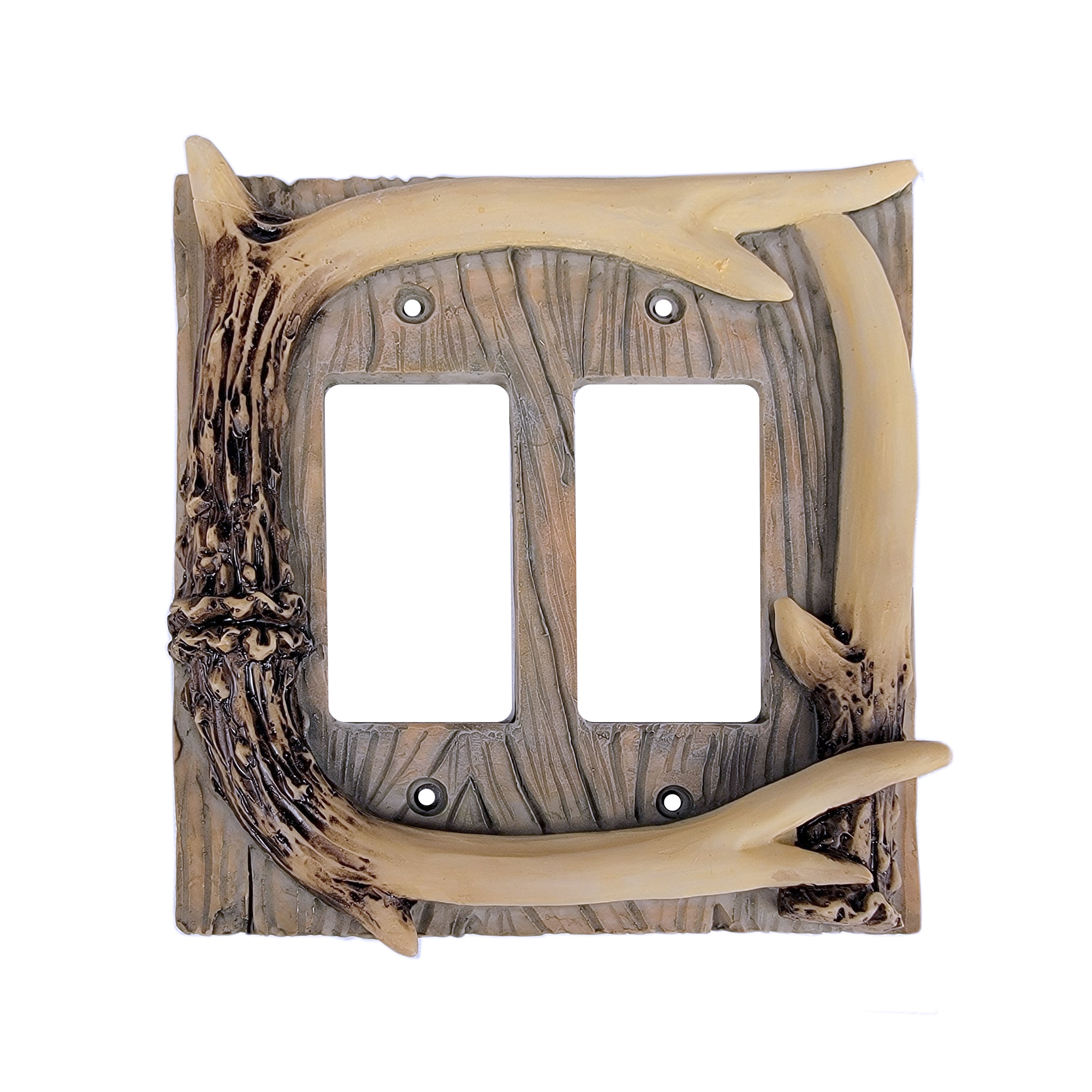 Rivers Edge Products Decora Light Switch Cover Plate, Double Gang, Poly ...