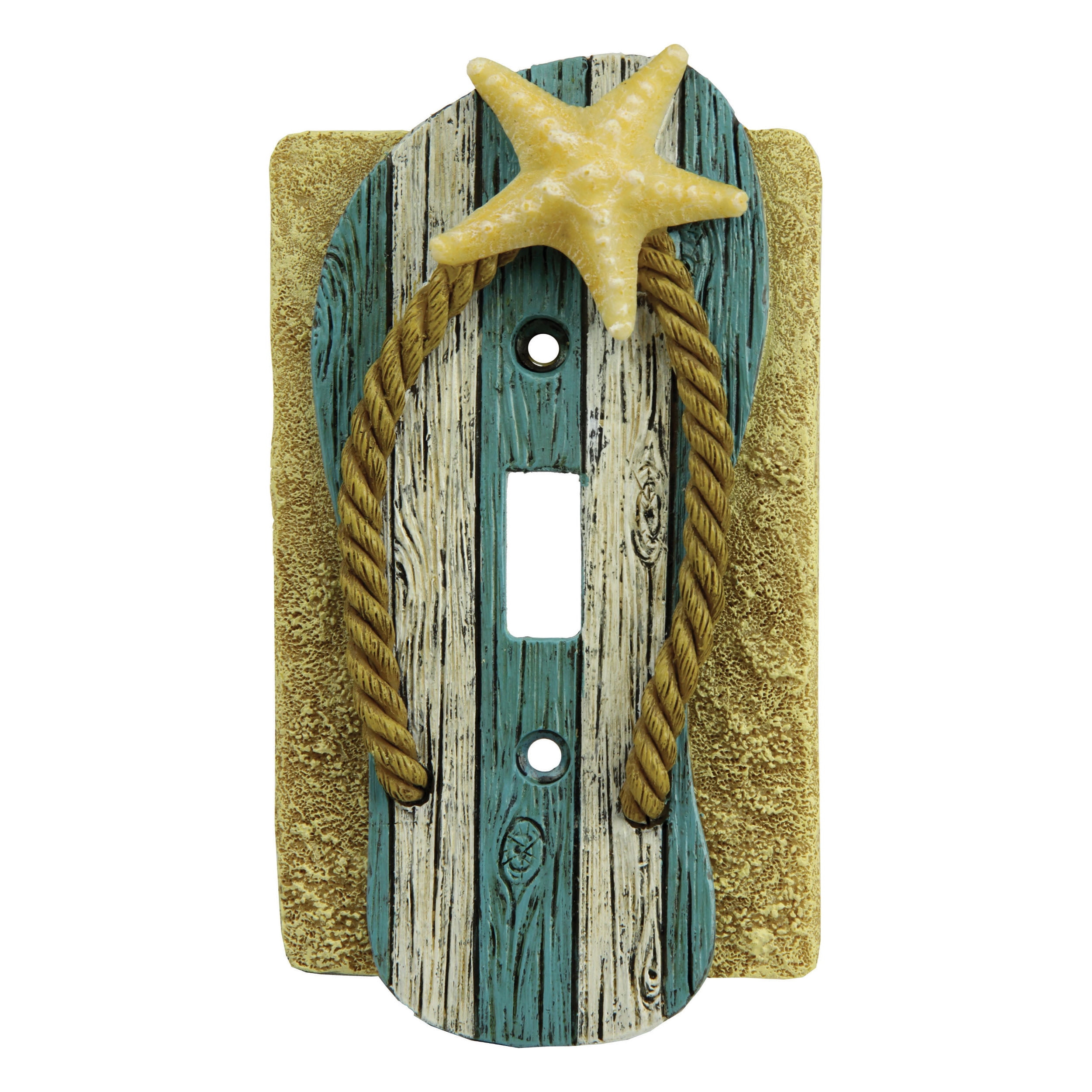 Rivers Edge Products Electrical Cover Plate Switch Single - Beach, Fits ...