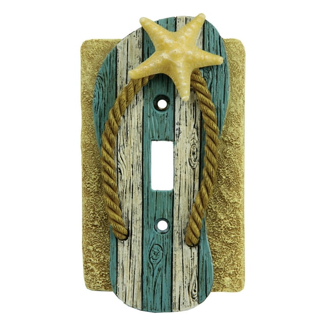 Rivers Edge Products Electrical Cover Plate Switch Single - Beach, Fits ...