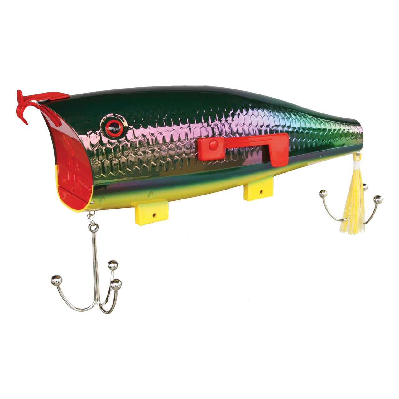 Rivers Edge Firetiger Fishing Lure Mailbox, Metal with Plastic Overmold ...