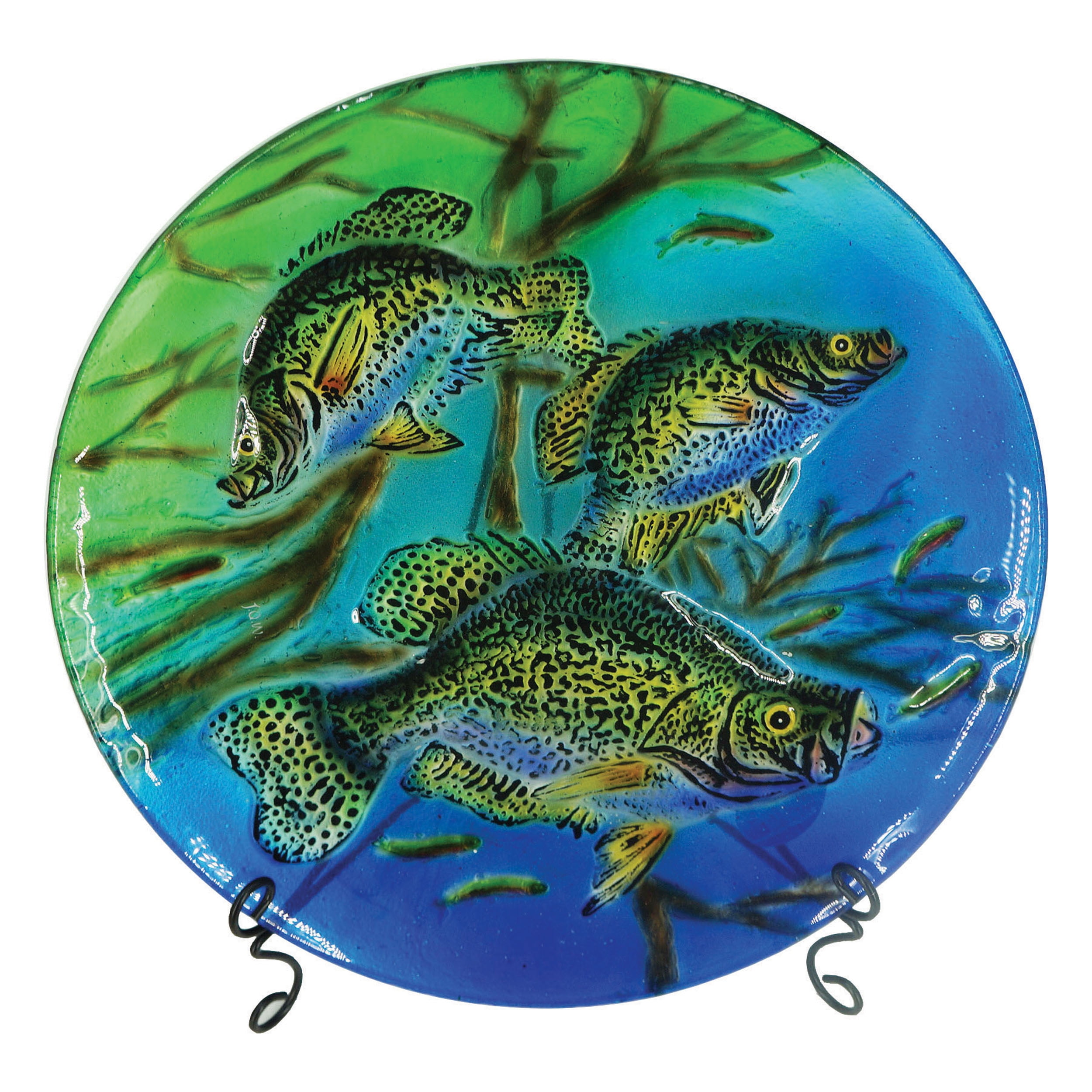 Rivers Edge Products 15-inch Crappie Glass Tray - Vibrant Fishing Wall ...