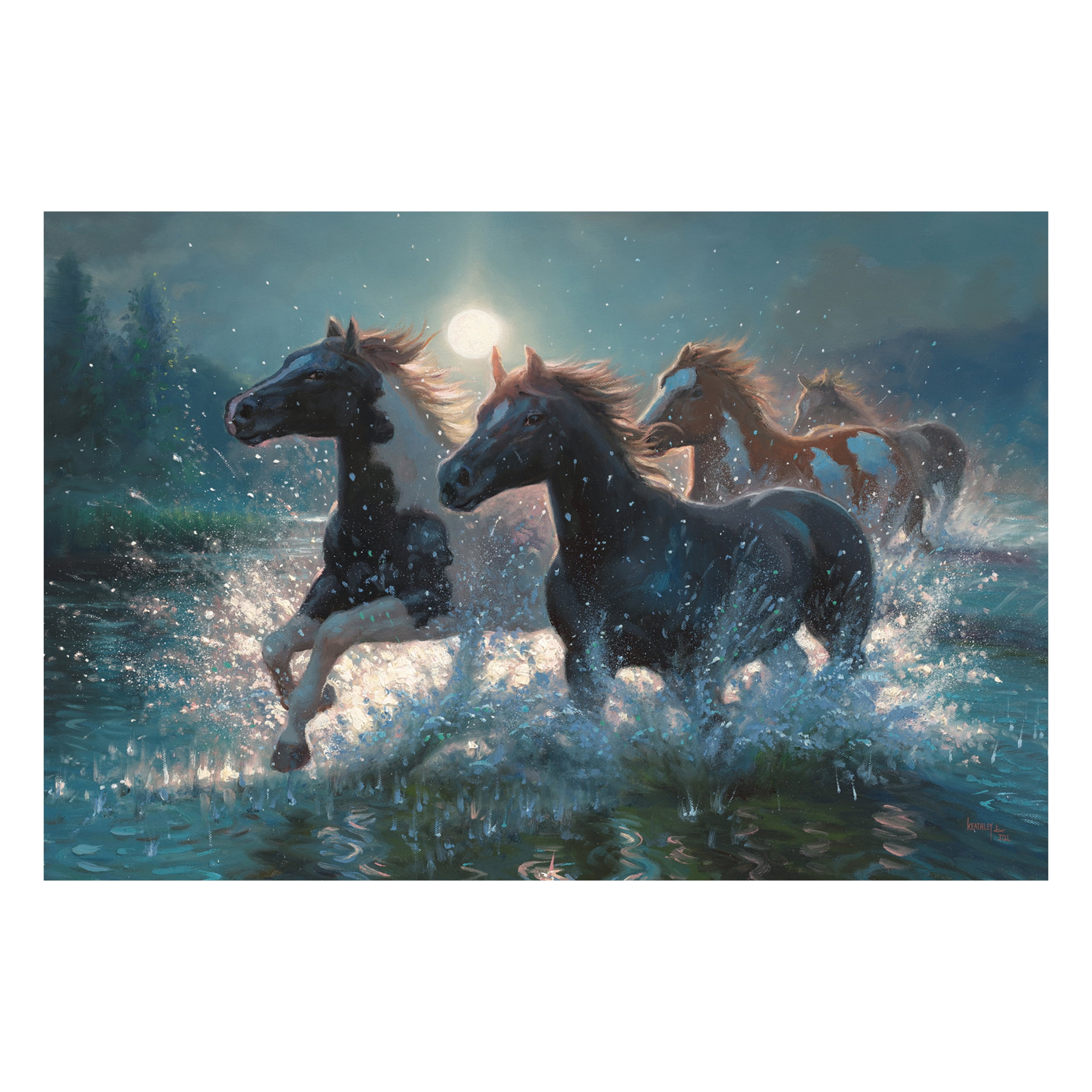 Rivers Edge Products LED Canvas Wall Art, 24 by 16 Inches, Fiber Optic ...