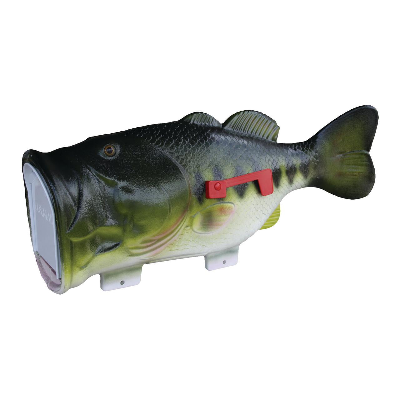 Rivers Edge Largemouth Bass Fish Mailbox, UV Resistant, Metal/Plastic ...