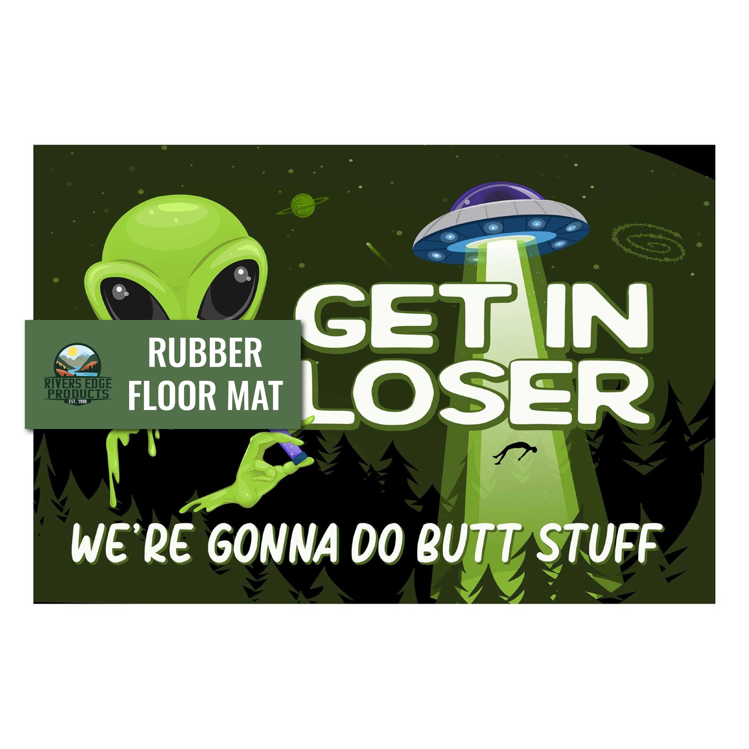 Rivers Edge Products Rubber Door Mat, 26" x 17" Anti-Slip Indoor or ...