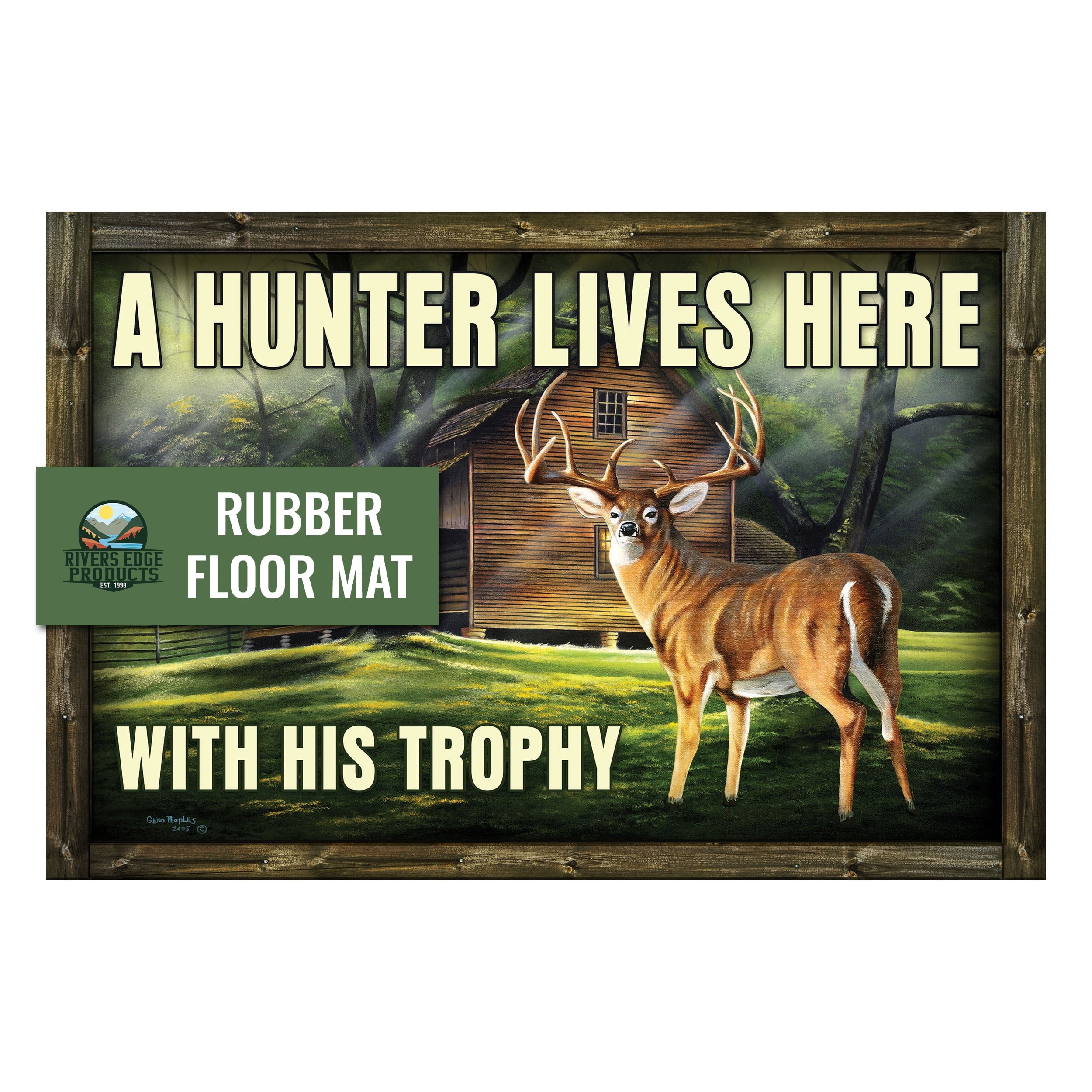 Rivers Edge Products Rubber Door Mat, 26" x 17" Anti-Slip Indoor or ...