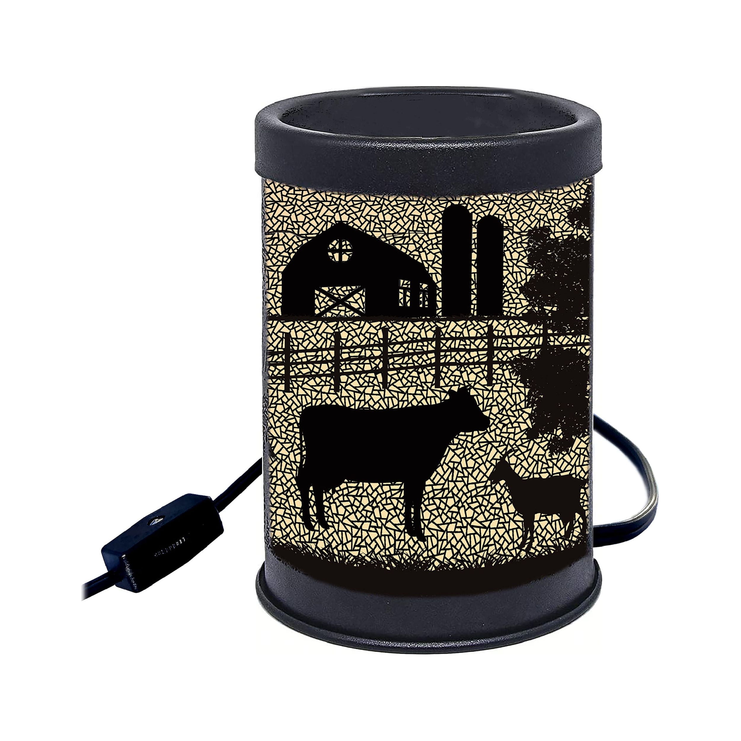 Rivers Edge Electric Candle Warmer & Wax Burner, Night Light, Black ...