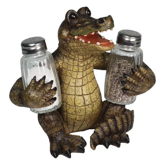 Rivers Edge Products Salt and Pepper Shakers Set, Unique Poly Resin and ...
